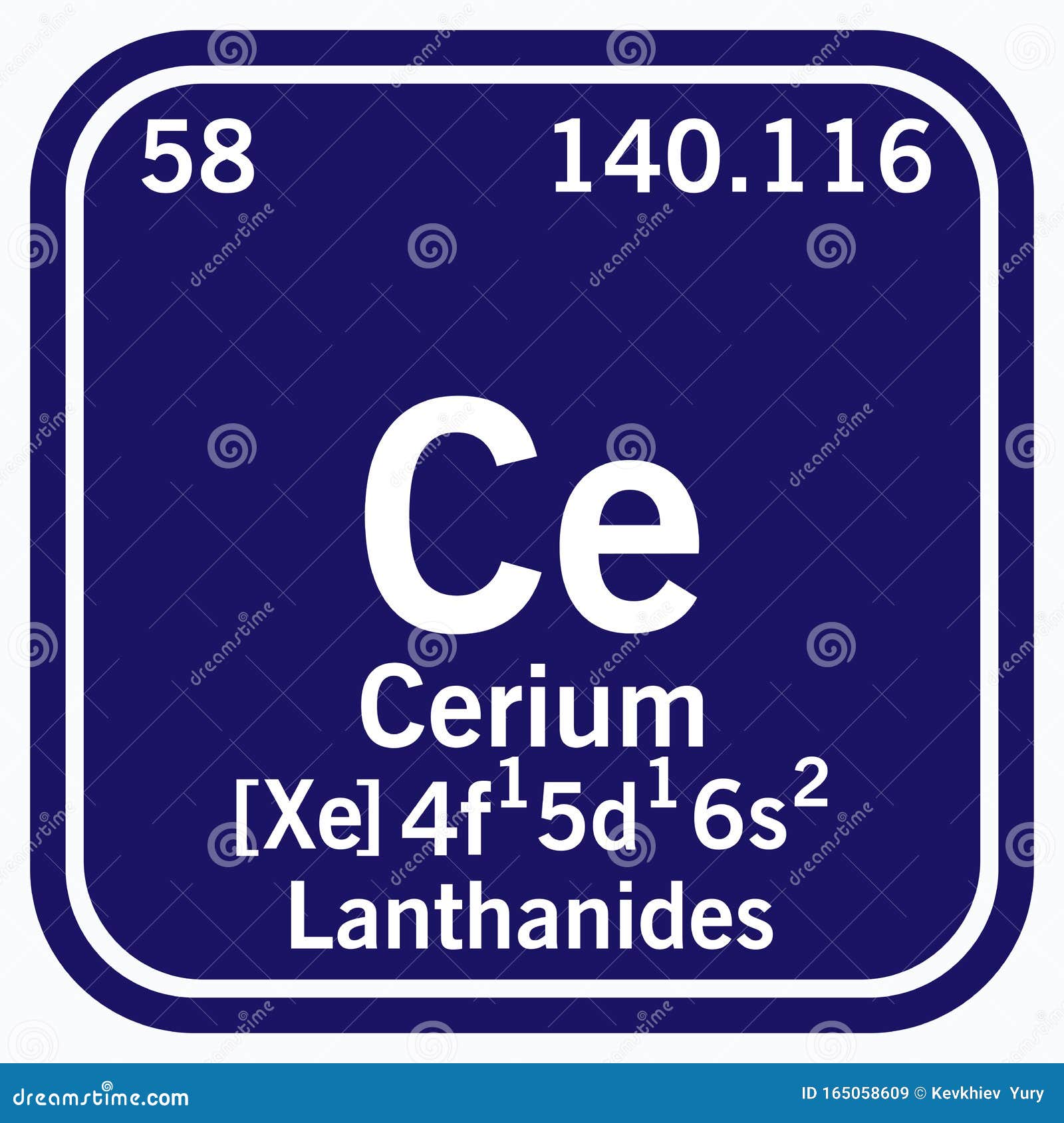 Cerium Periodic Table of the Elements Vector Illustration Eps 10 Stock ...