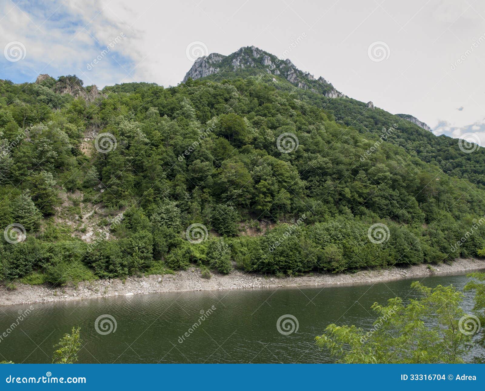 Cerna River at Prisaca Lake Stock Photo - Image of movement, motion ...