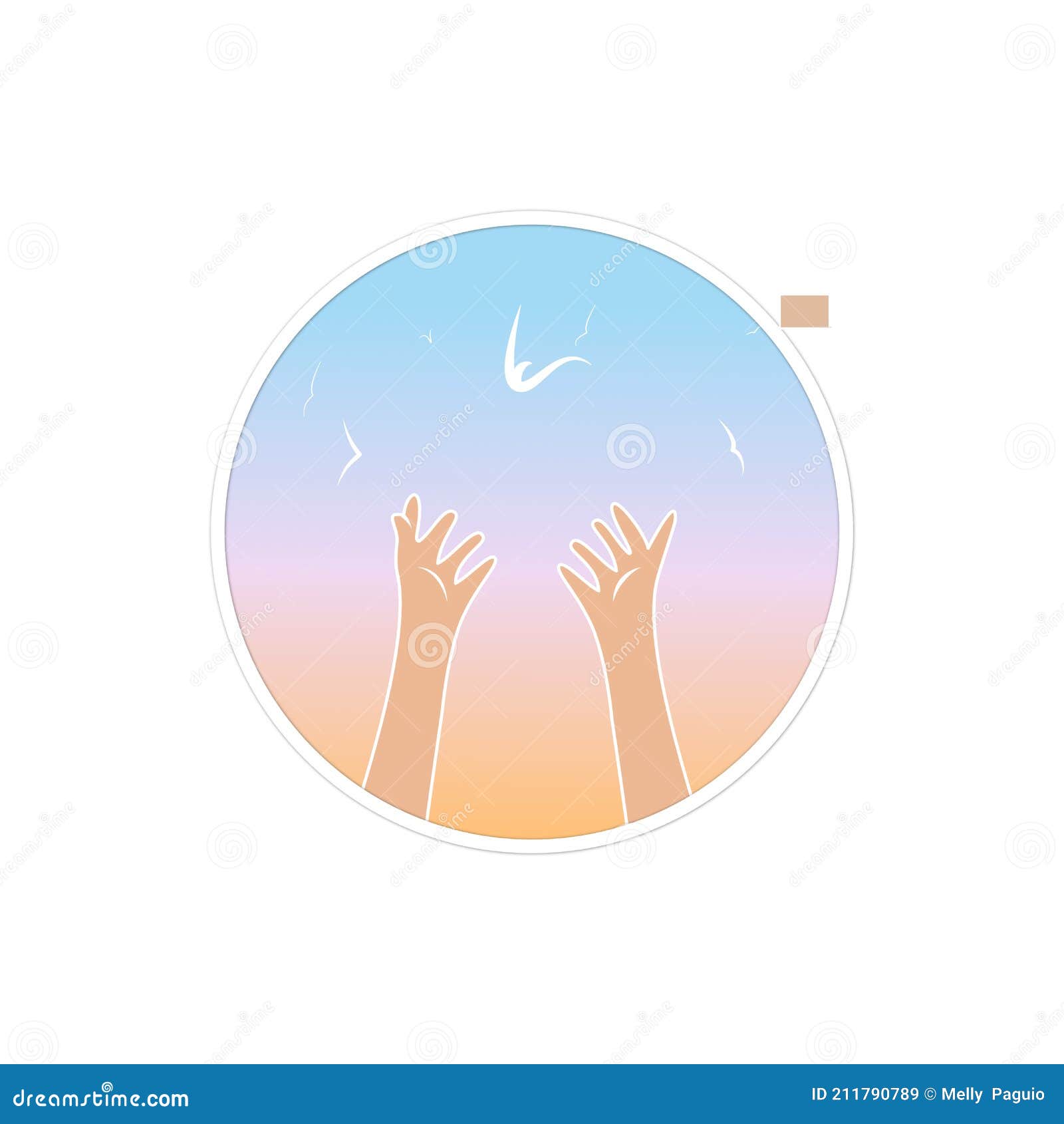 Yearning for Freedom, Soar Like the Next Bird. Stock Illustration ...