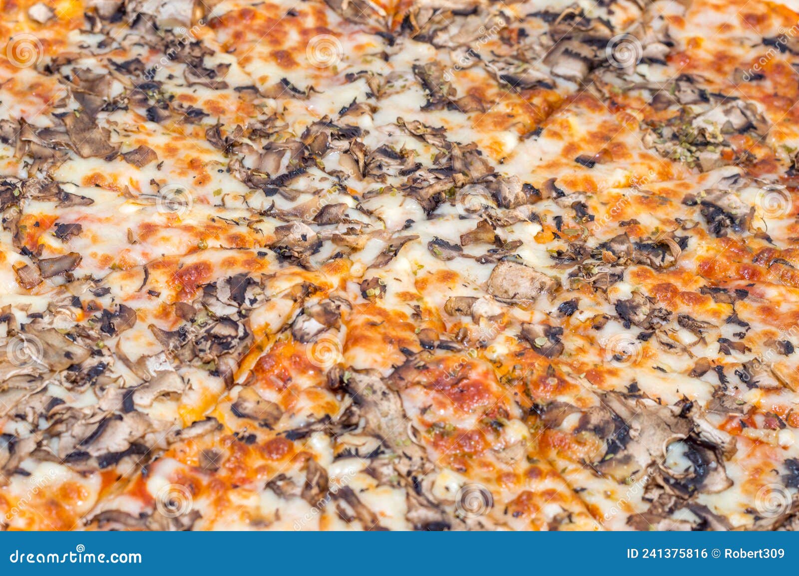 Cerrar con pizza de hongos foto de archivo. Imagen de cocina - 241375816