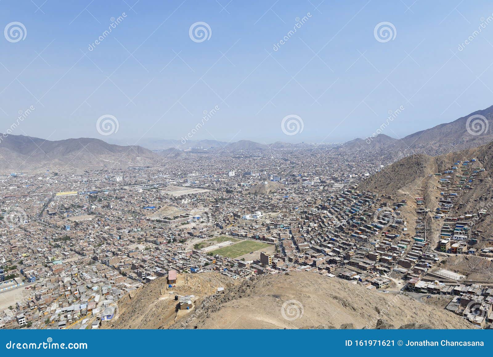 Cerros de Lima stock image. Image of desert, houses - 161971621