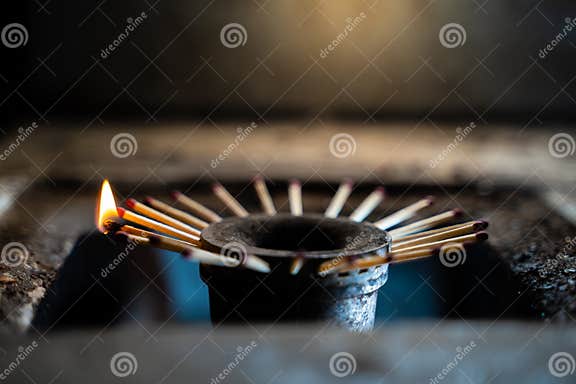 A Certain Number of Household Wooden Matches Sticking Out of a Gas ... A Certain Number of Household Wooden Matches Sticking Out of a Gas ...