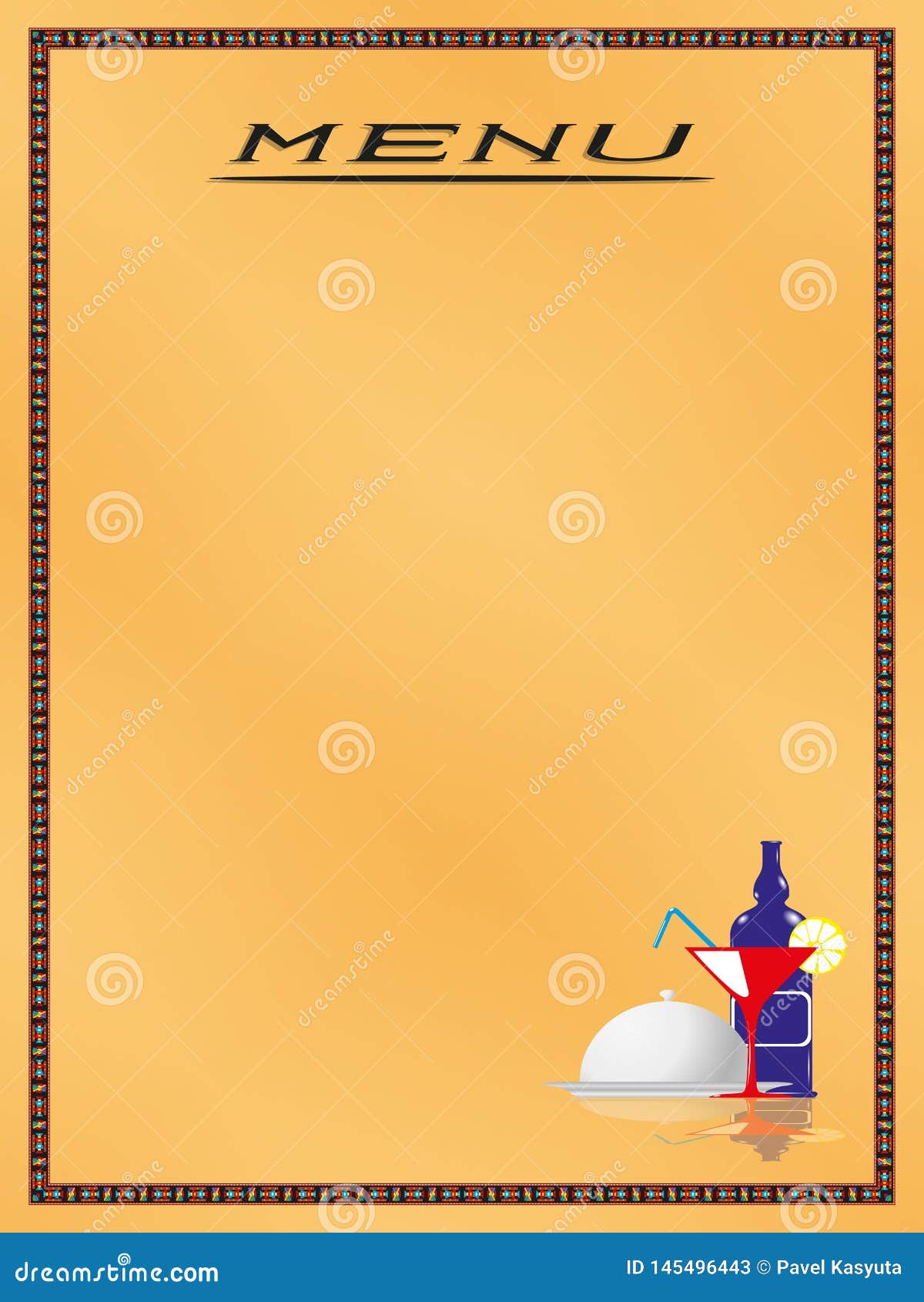 Page Menu in the Restaurant. Vector Illustration. Stock Vector ...