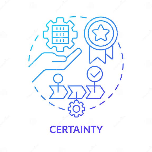 Certainty Blue Gradient Concept Icon Stock Vector - Illustration of ...