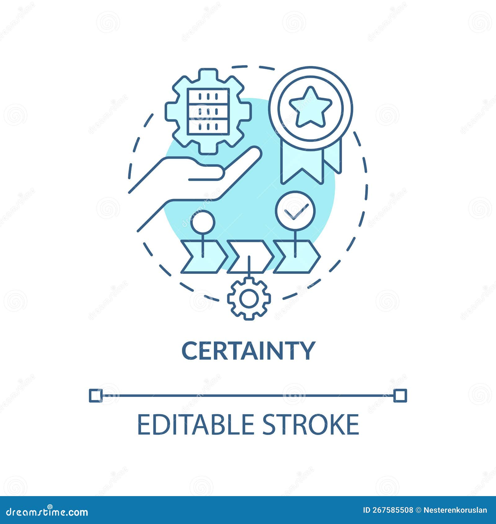 Certainty Turquoise Concept Icon Stock Vector - Illustration of concept ...