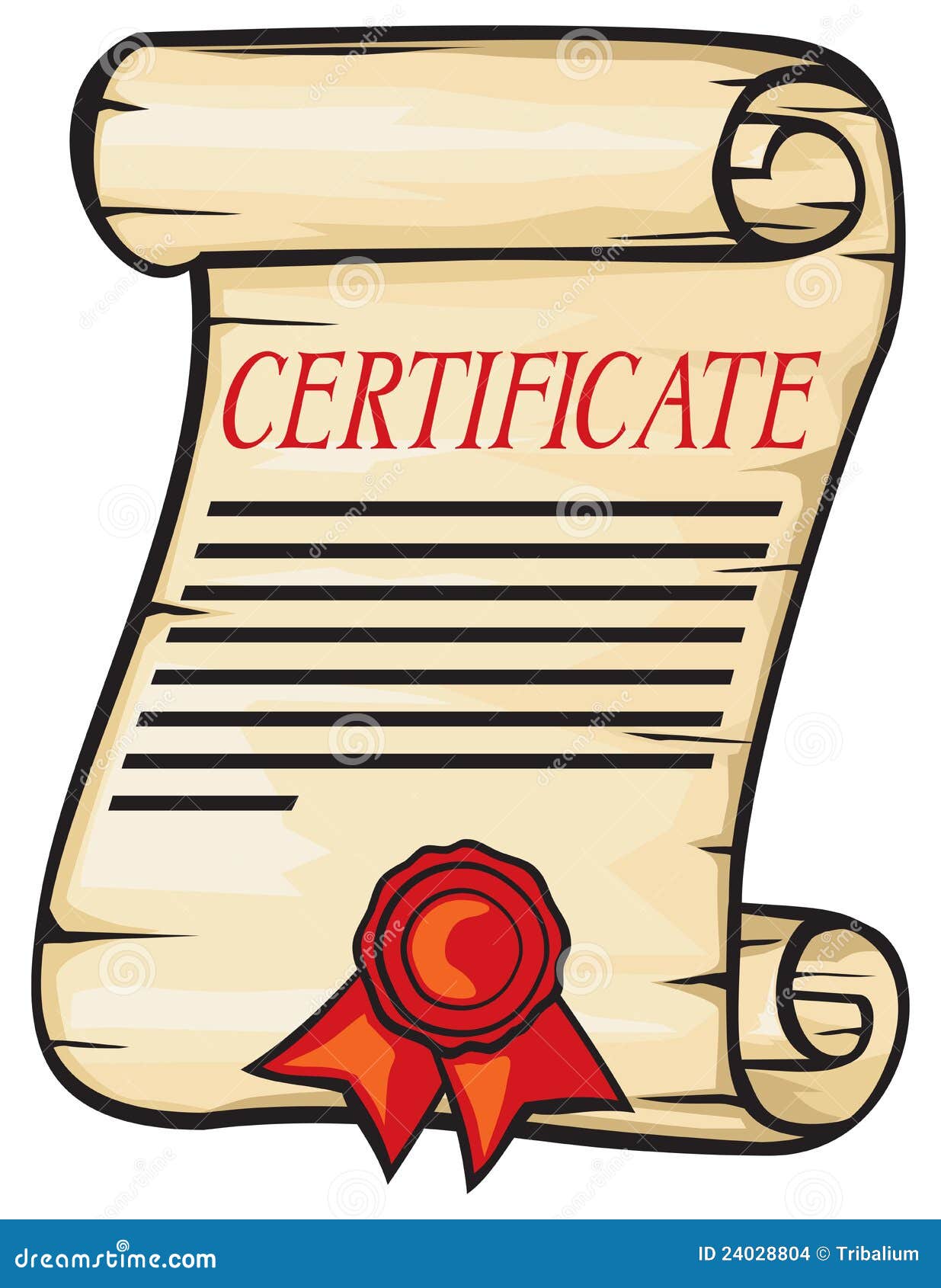 Certificaat vector illustratie. Illustration of tekening - 24028804
