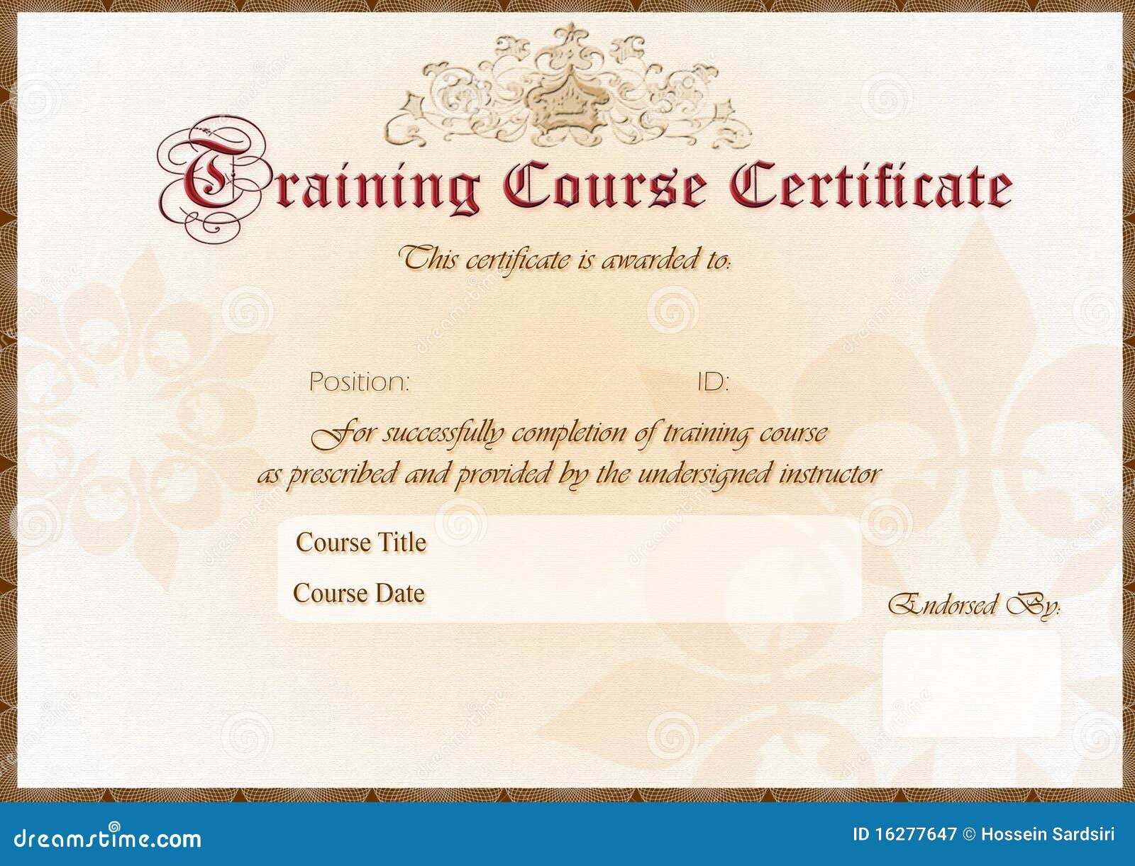 Certificat de formation illustration stock. Illustration du récompense ...