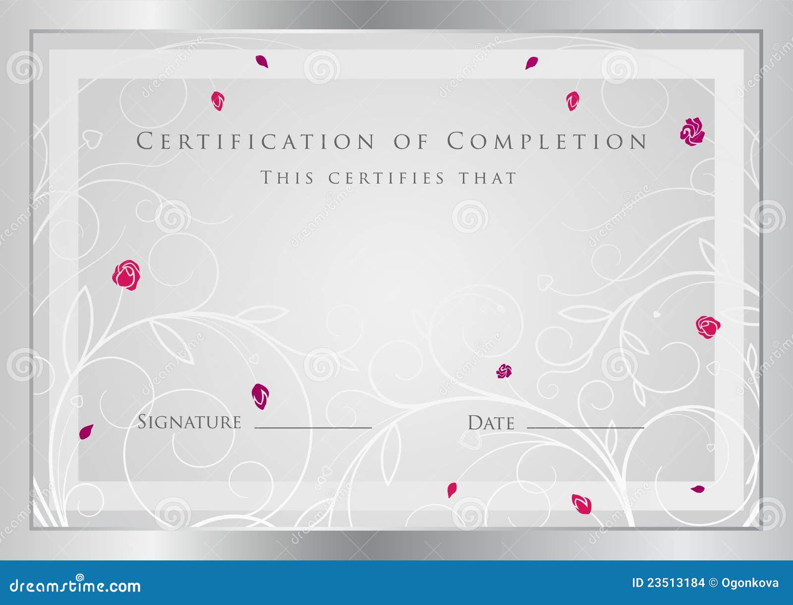 Certificate / Diploma Award Template. Pattern Stock Vector ...