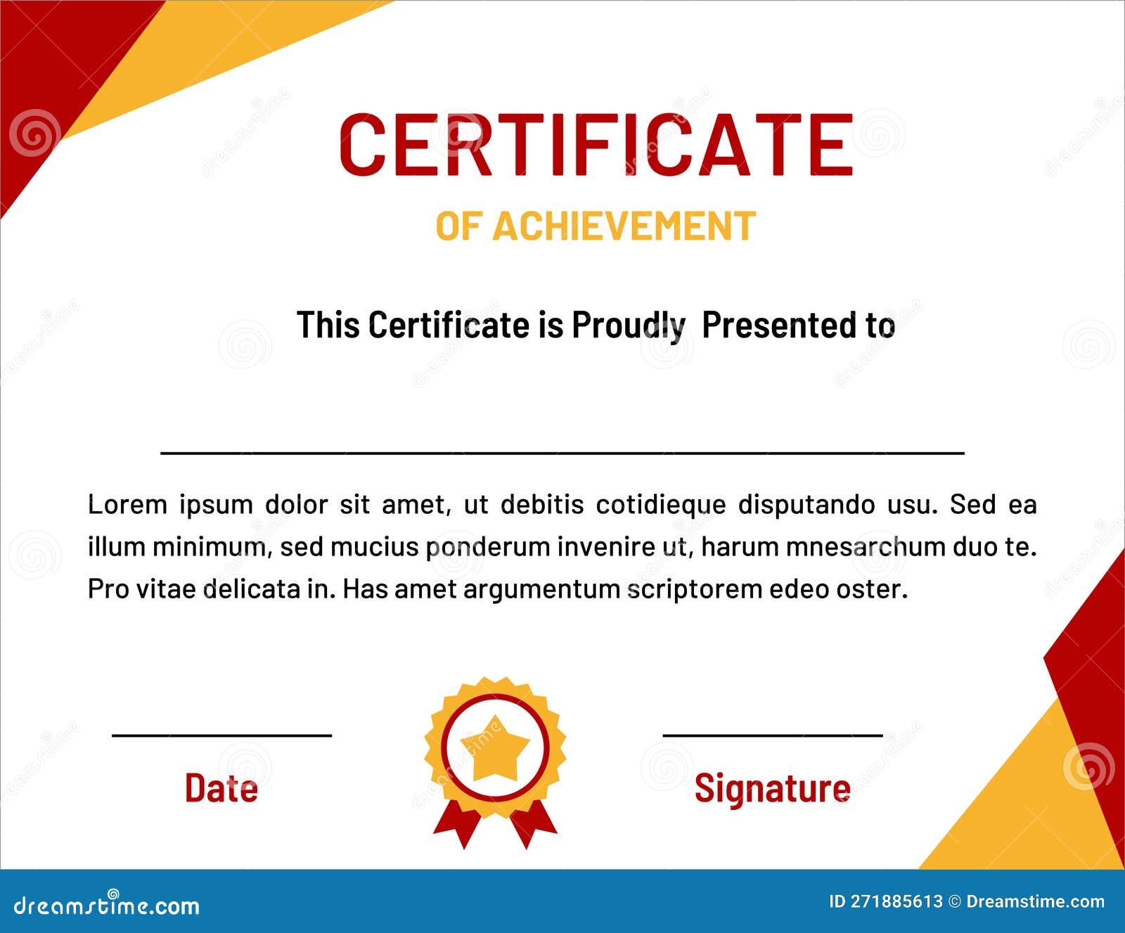 Certificate of Achievement. Appreciation Certificate Stock Vector ...