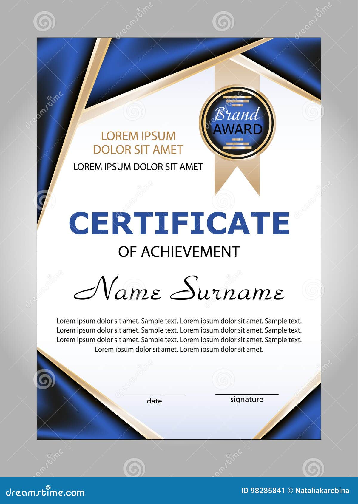 Achievement Award, Achiever Trophy, Achievements Medal Icon. Gold ...