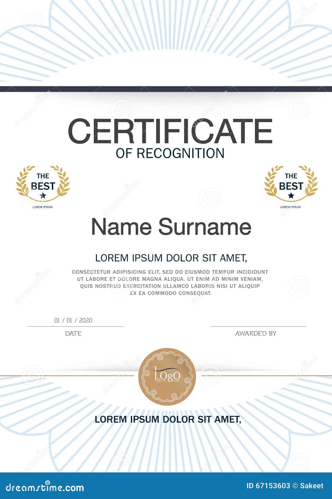 Certificate of Achievement Frame Design Template Layout Template in A4 ...