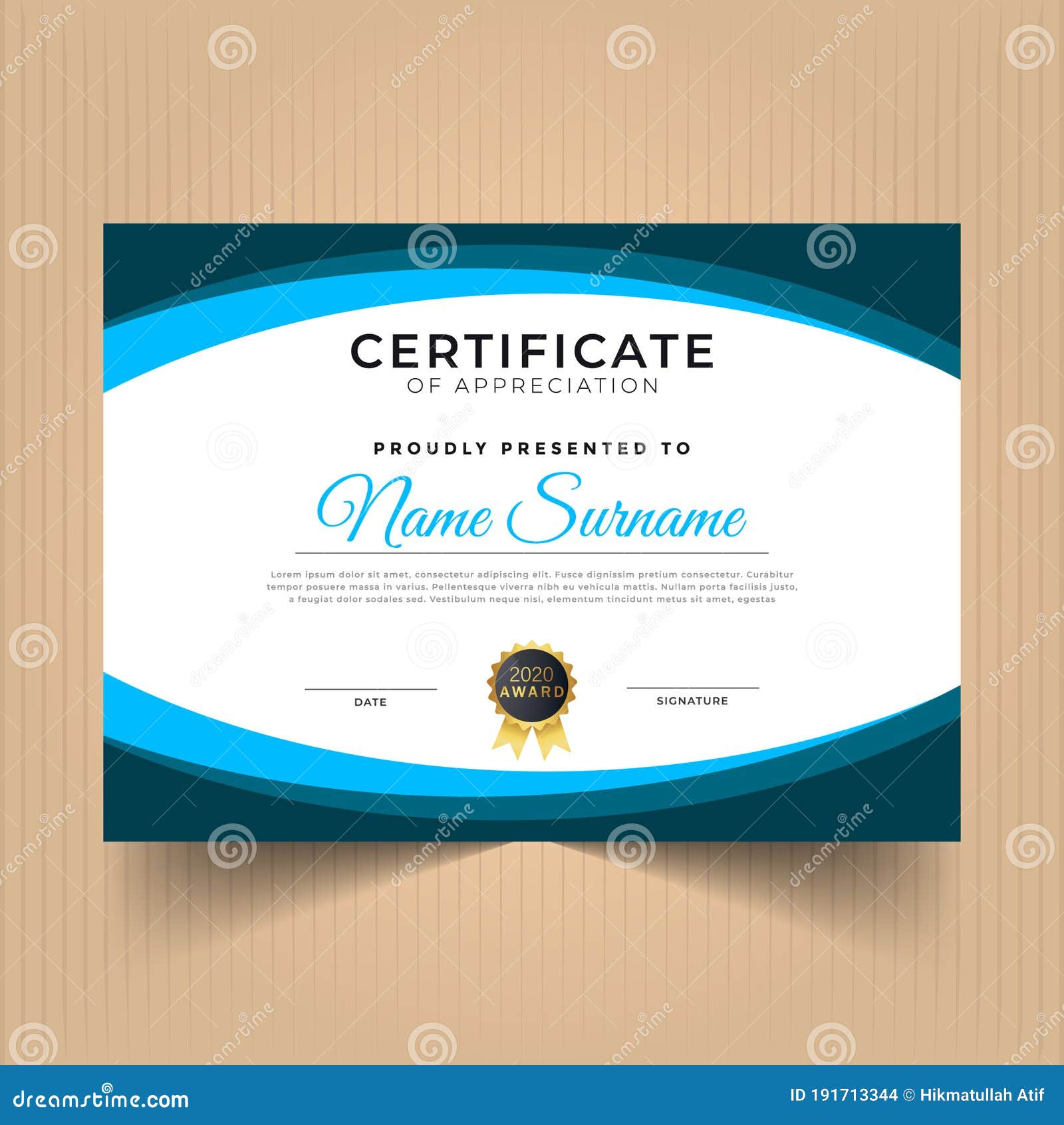 Elegant Certificate Design Template with Geometric Shapes and Elements ...