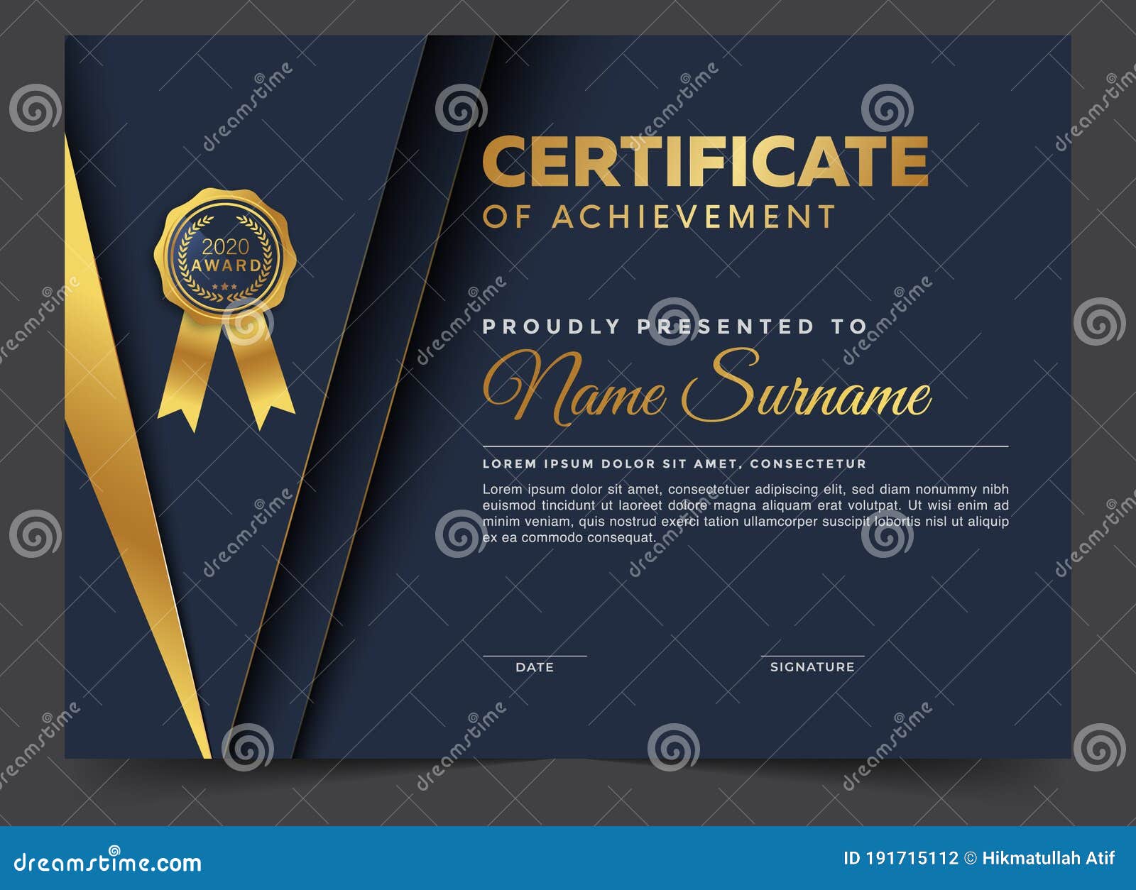 Modern Certificate of Appreciation Design Template for Award or ...