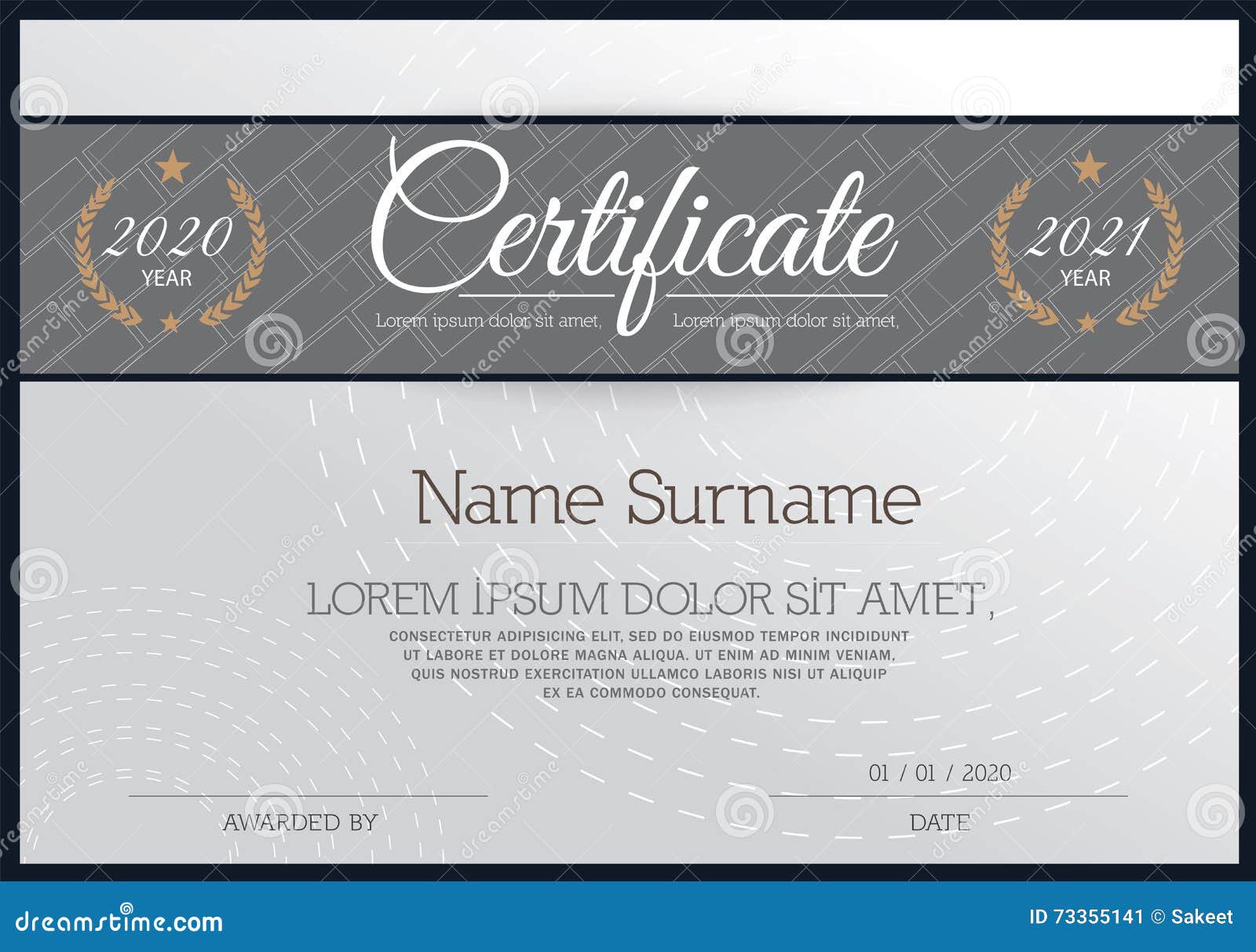 Certificate of Achievement Frame Design Template Stock Vector ...