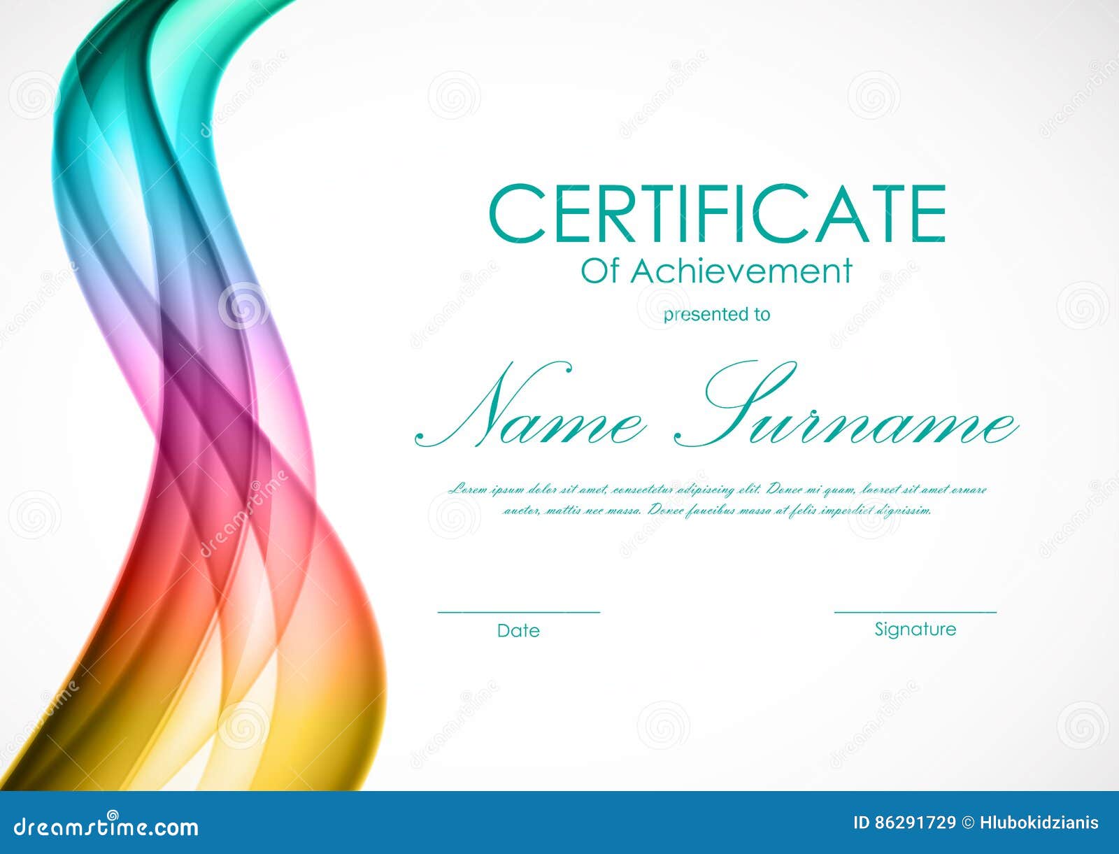 Certificate of Achievement Template Stock Vector - Illustration of ...