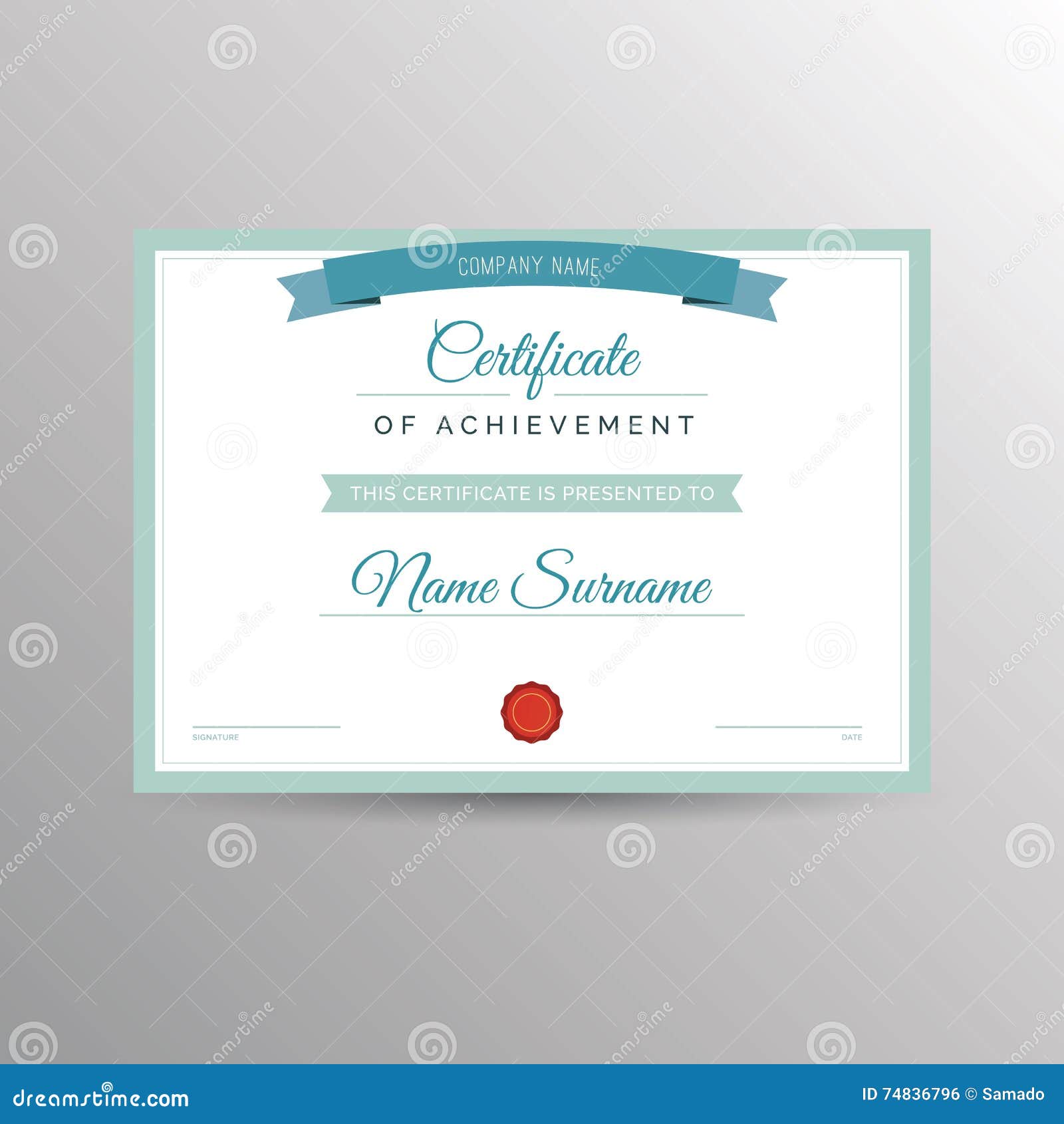 Certificate of Achievement Template Stock Vector - Illustration of ...