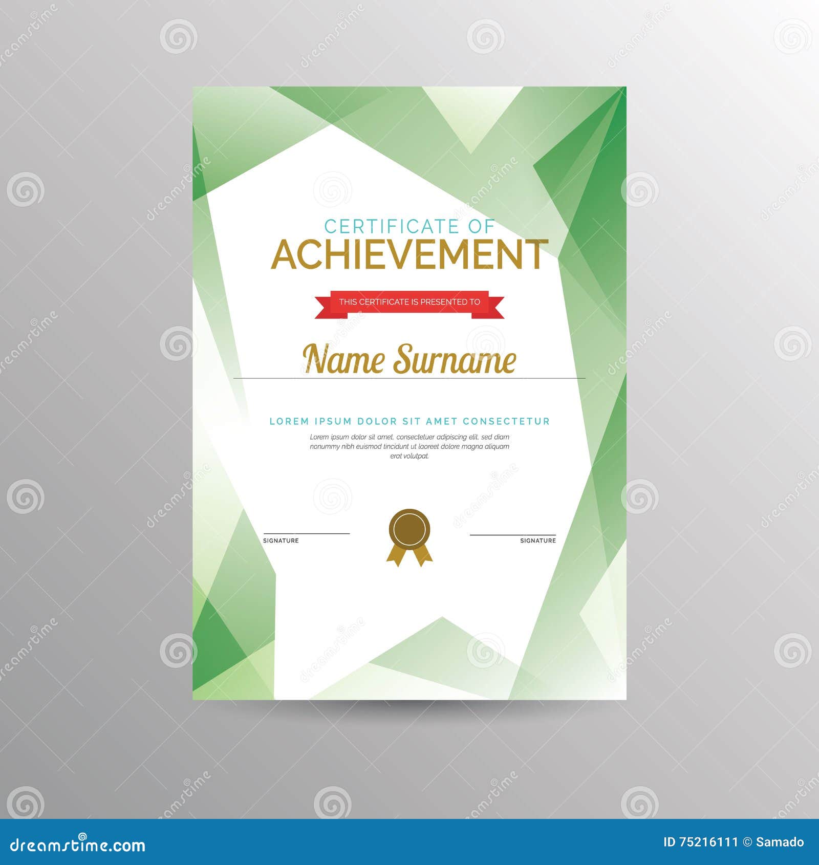 Certificate of Achievement Template Stock Vector - Illustration of ...