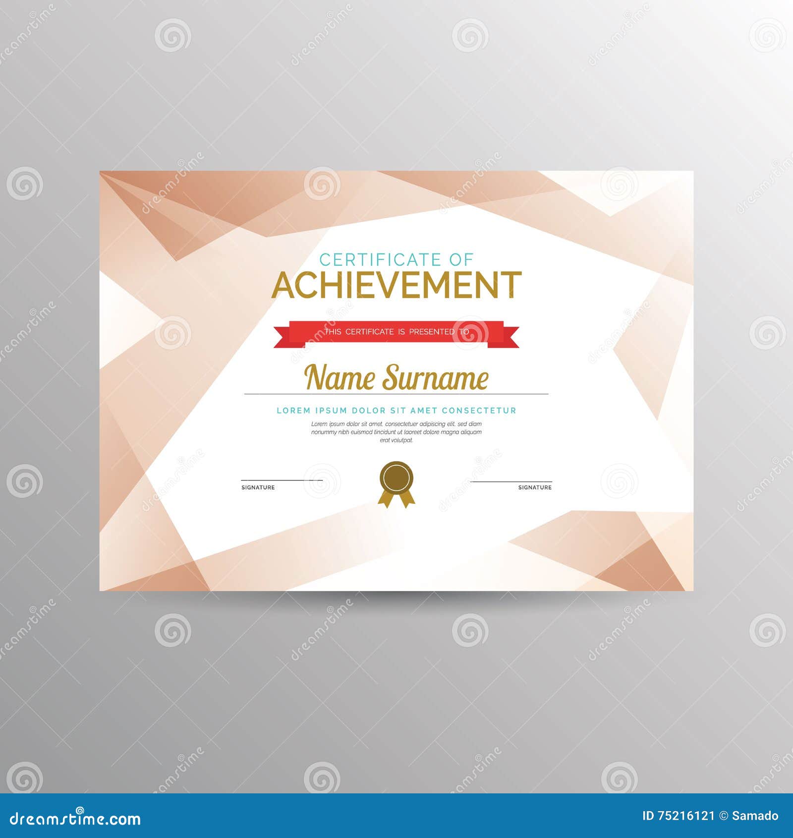 Certificate Of Achievement Frame Design Template Layout Template In A4 ...