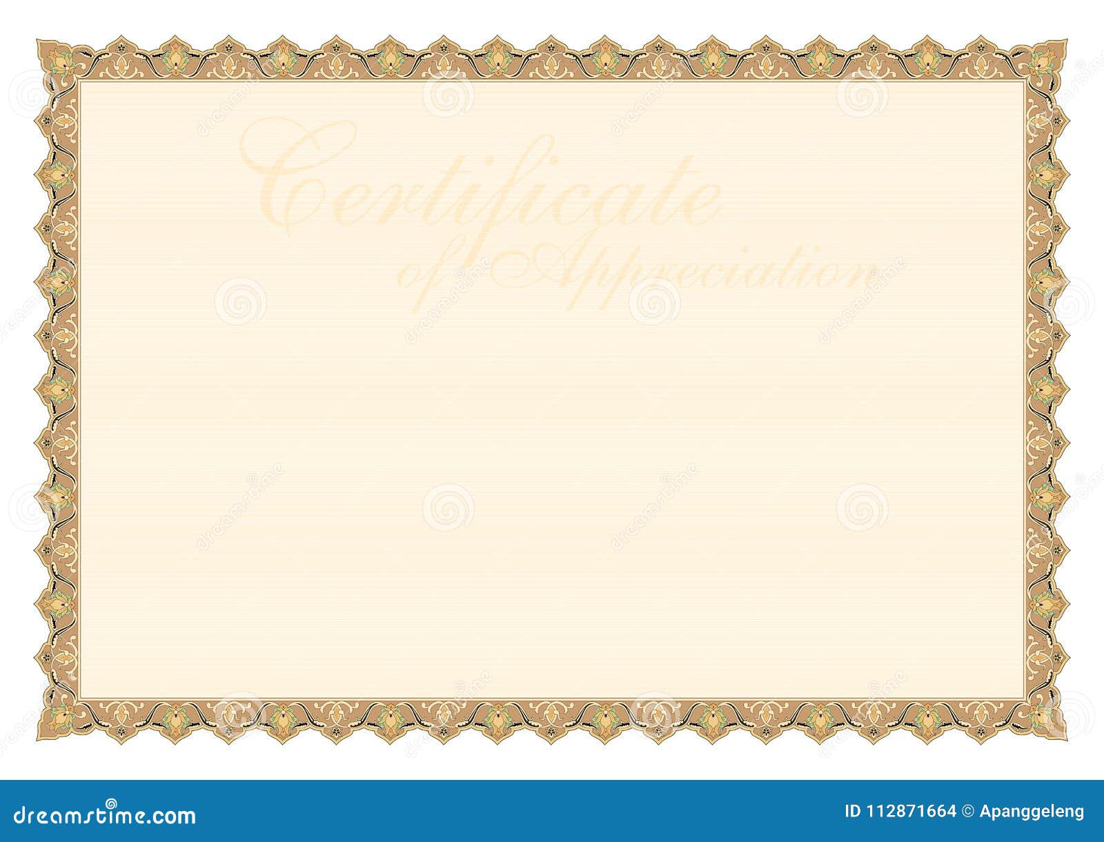 Certificate Of Appreciation Border