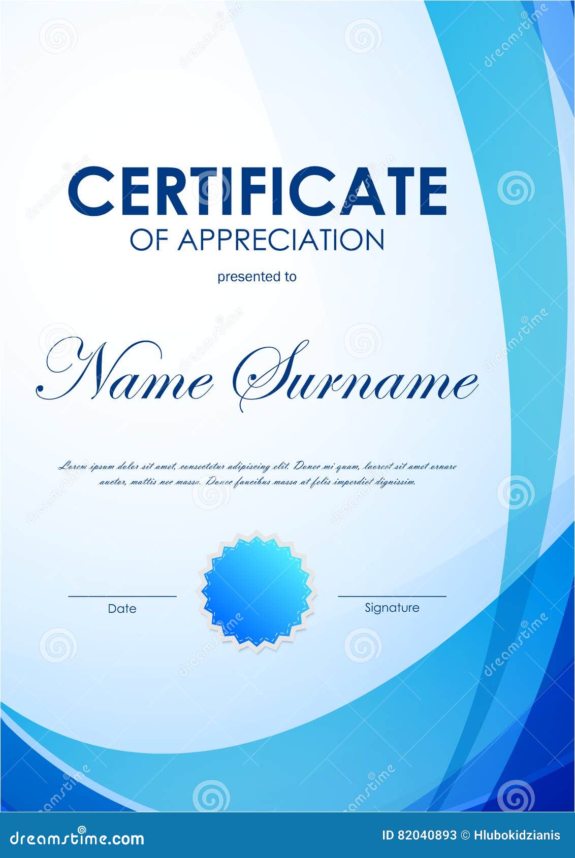 Certificate Of Appreciation Background Design Template Vector ...