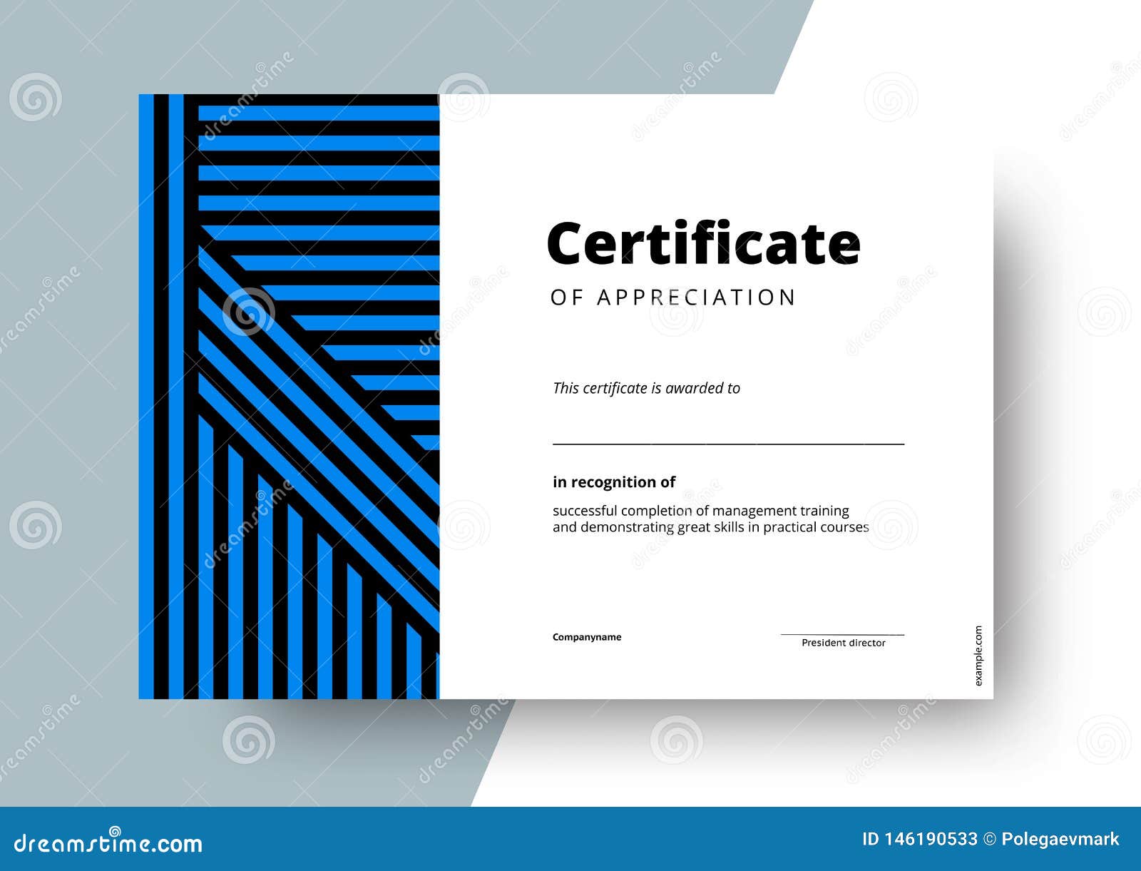 Certificate Of Appreciation Template Design. Elegant Business Diploma ...