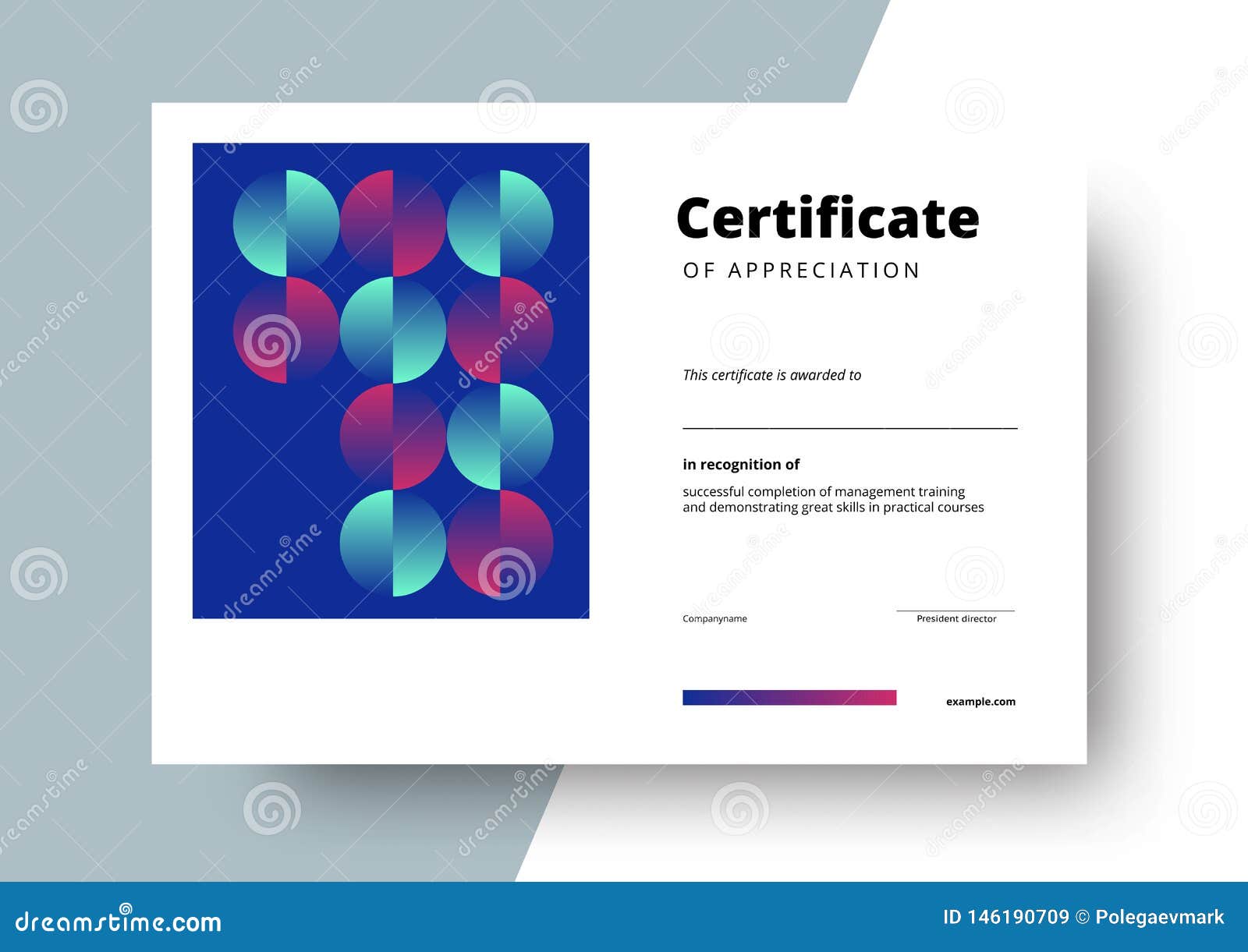 Certificate of Appreciation Template Design. Elegant Business Diploma ...