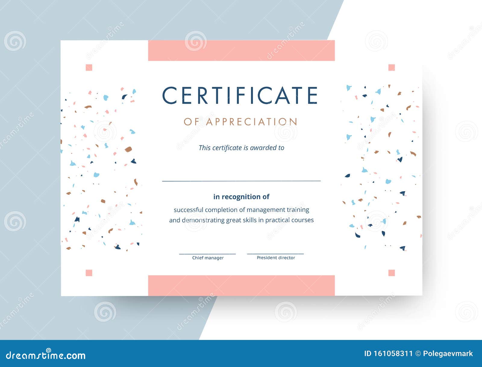 Certificate of Appreciation Template Design. Elegant Business Diploma ...