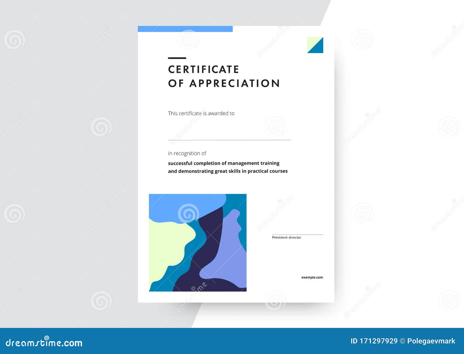 Certificate of Appreciation Template Design. Elegant Business Diploma ...
