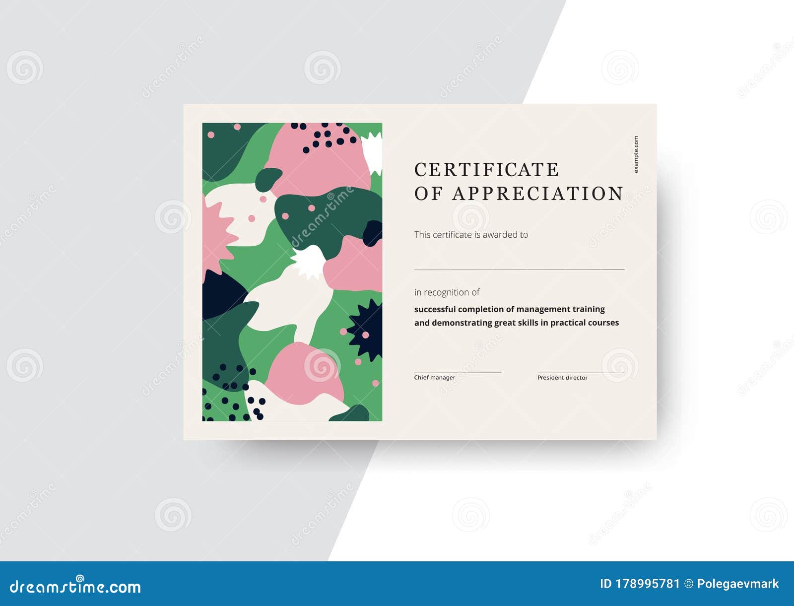 Certificate of Appreciation Template Design. Elegant Business Diploma ...