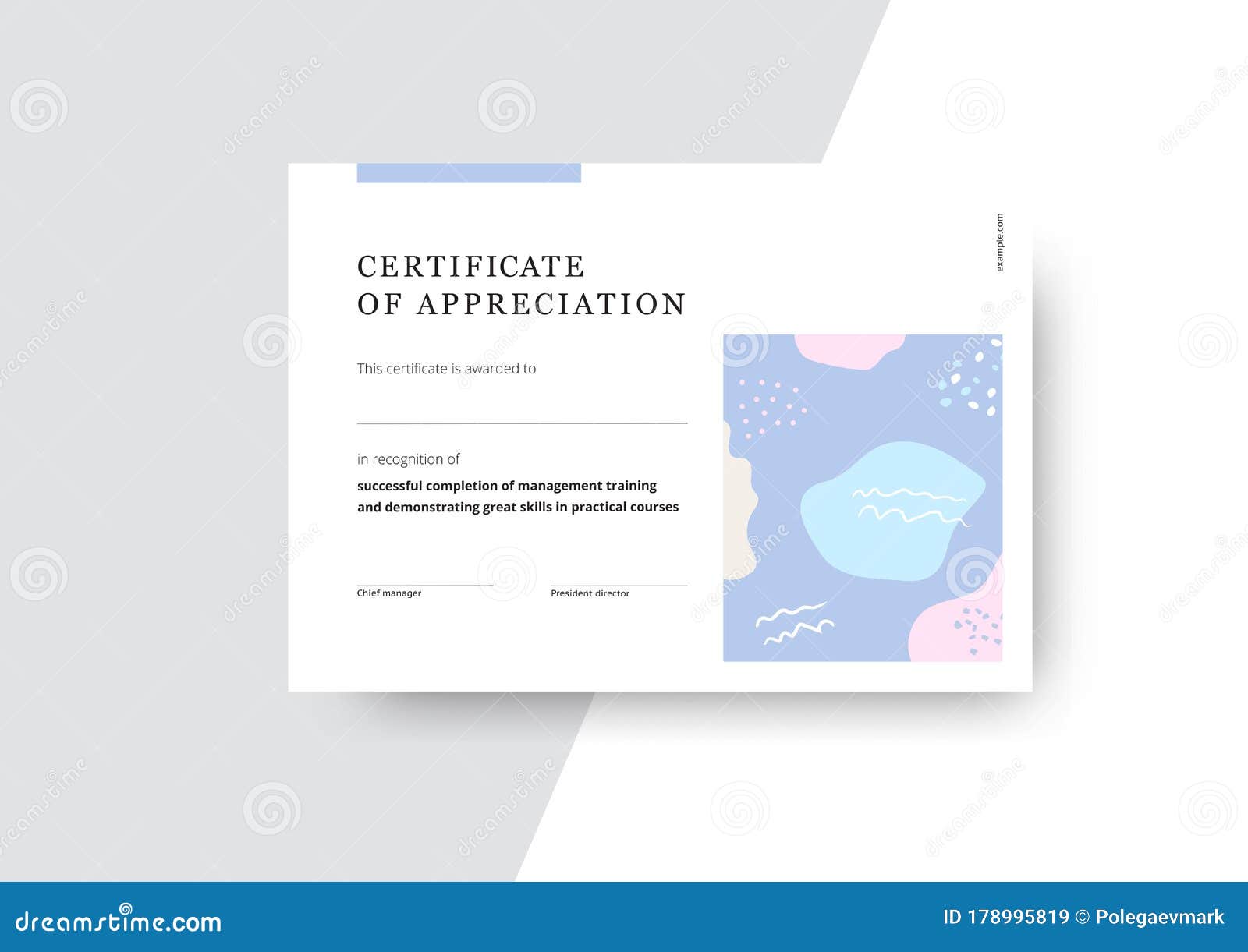 Certificate of Appreciation Template Design. Elegant Business Diploma ...