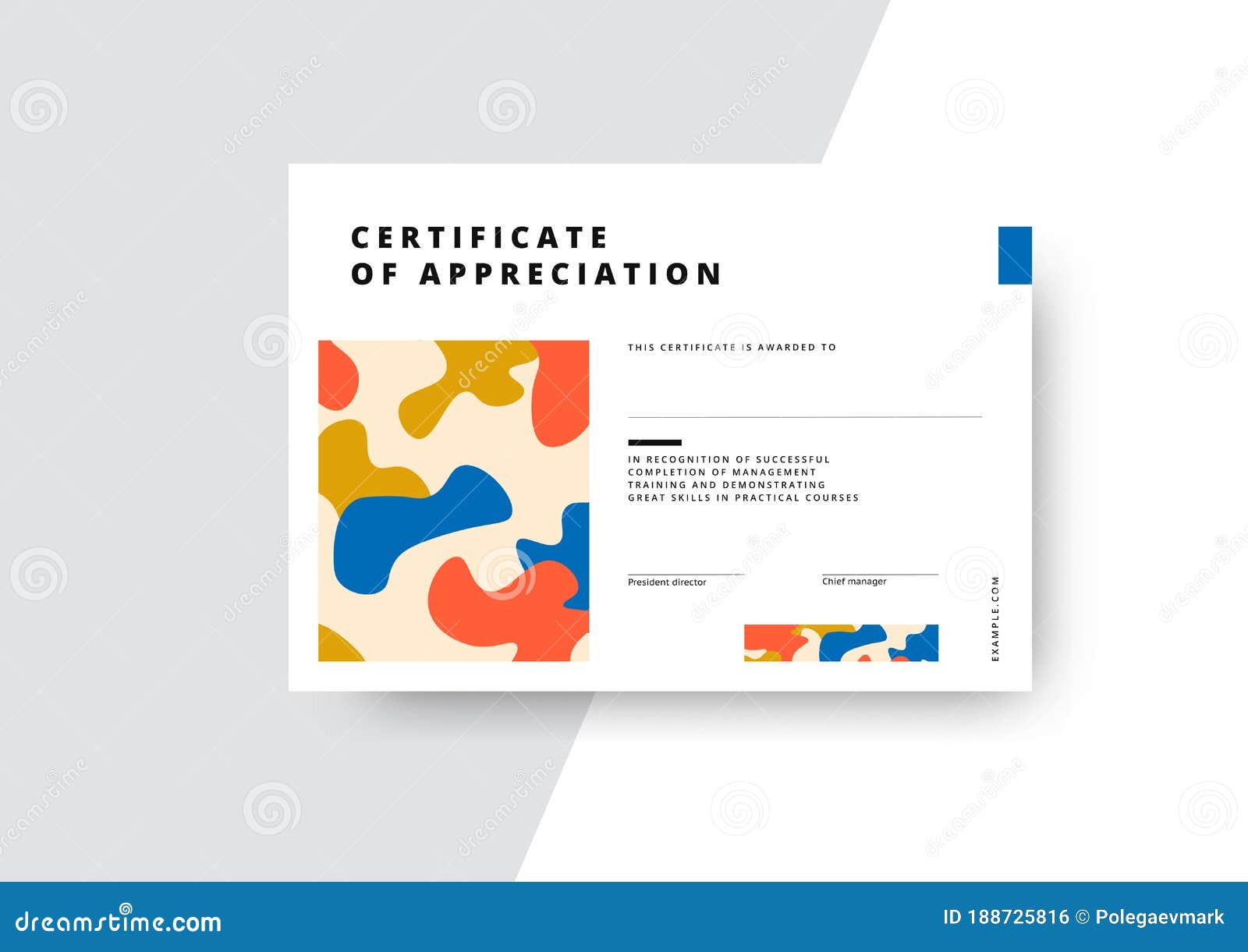 Certificate of Appreciation Template Design. Elegant Business Diploma ...