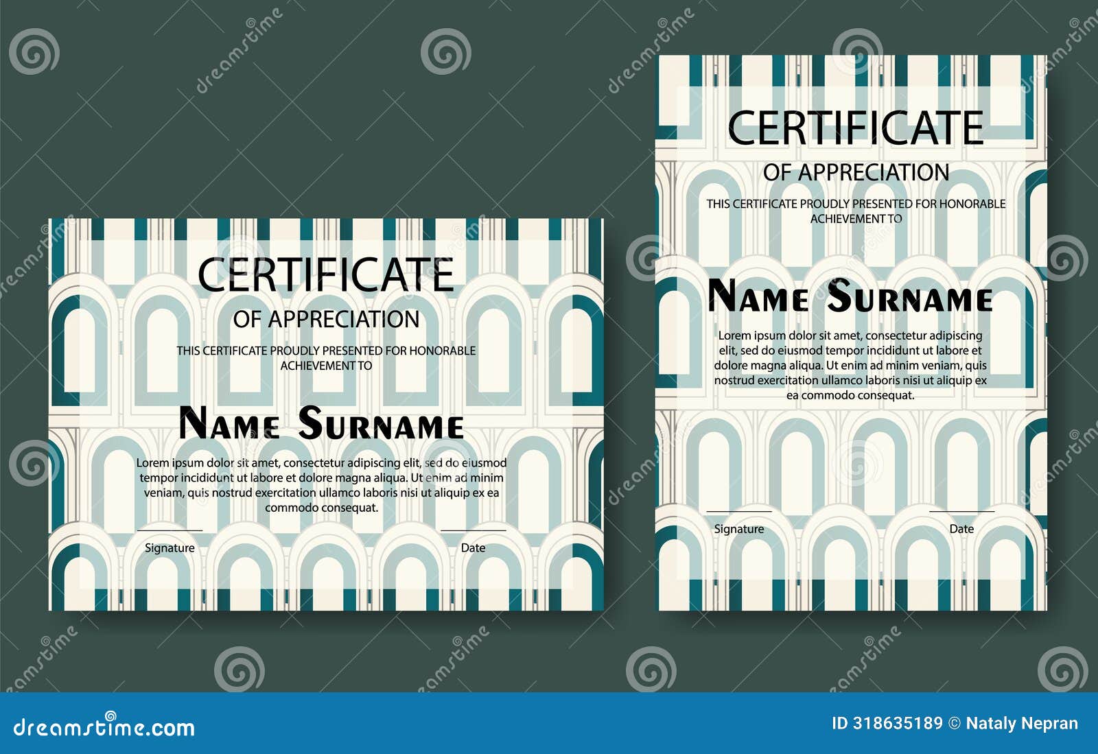 Certificate of Appreciation Templates, Bright Green Color. Modern ...