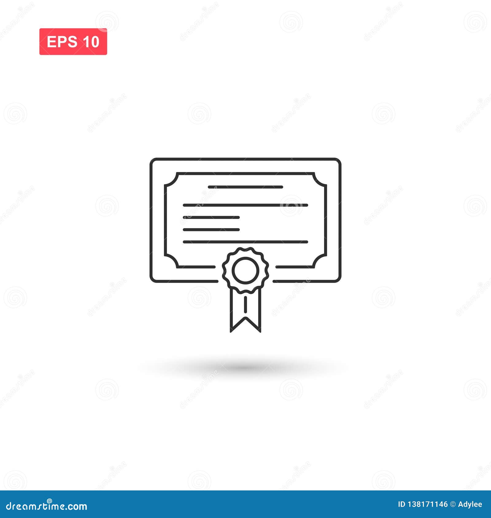 Certificate Badge Icon Vector Isolated 5 Stock Vector - Illustration of ...