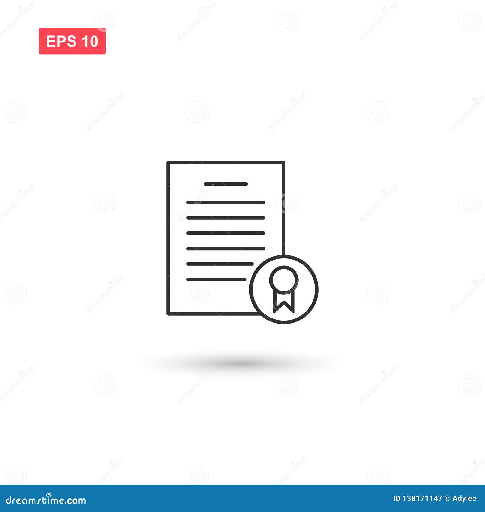 Mix Icon For Certificate, Affidavit And Authentication Vector ...