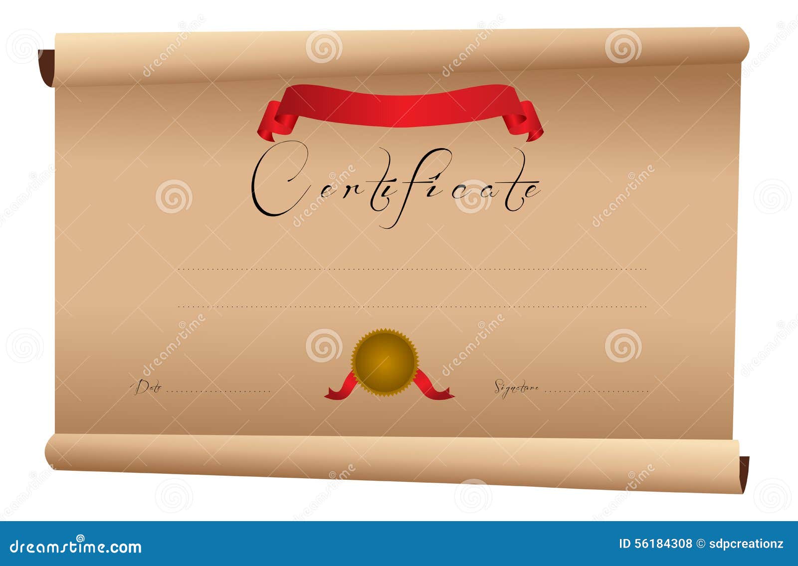 Certificate banner stock illustration. Illustration of frame - 56184308