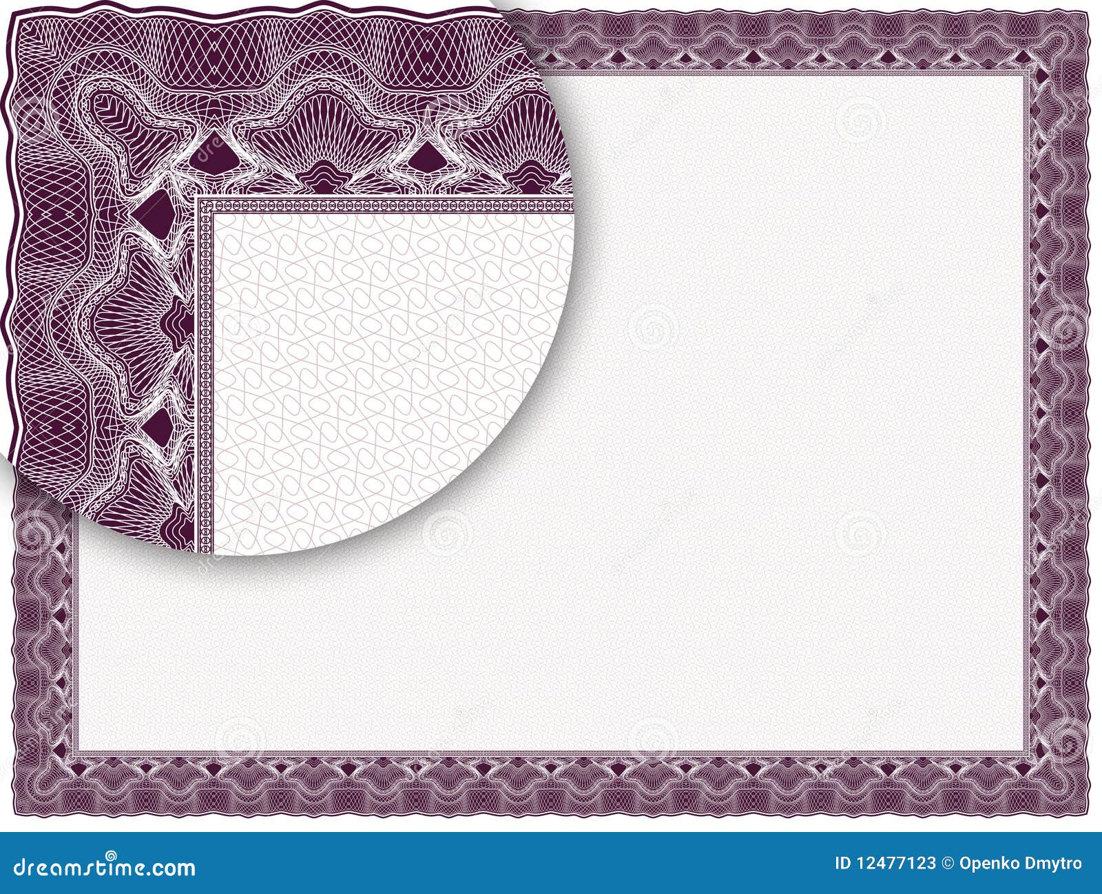 Certificate blank stock vector. Illustration of engraved - 12477123