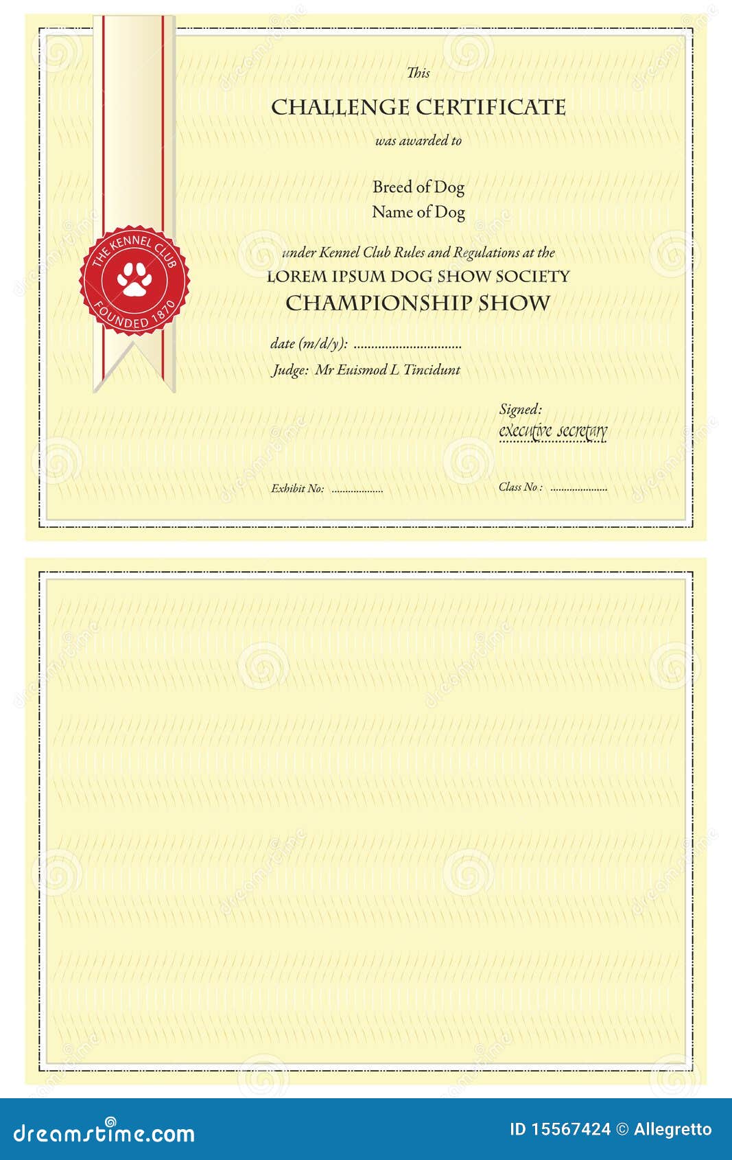 Certificate, Blank or with Sample Text Stock Illustration ...