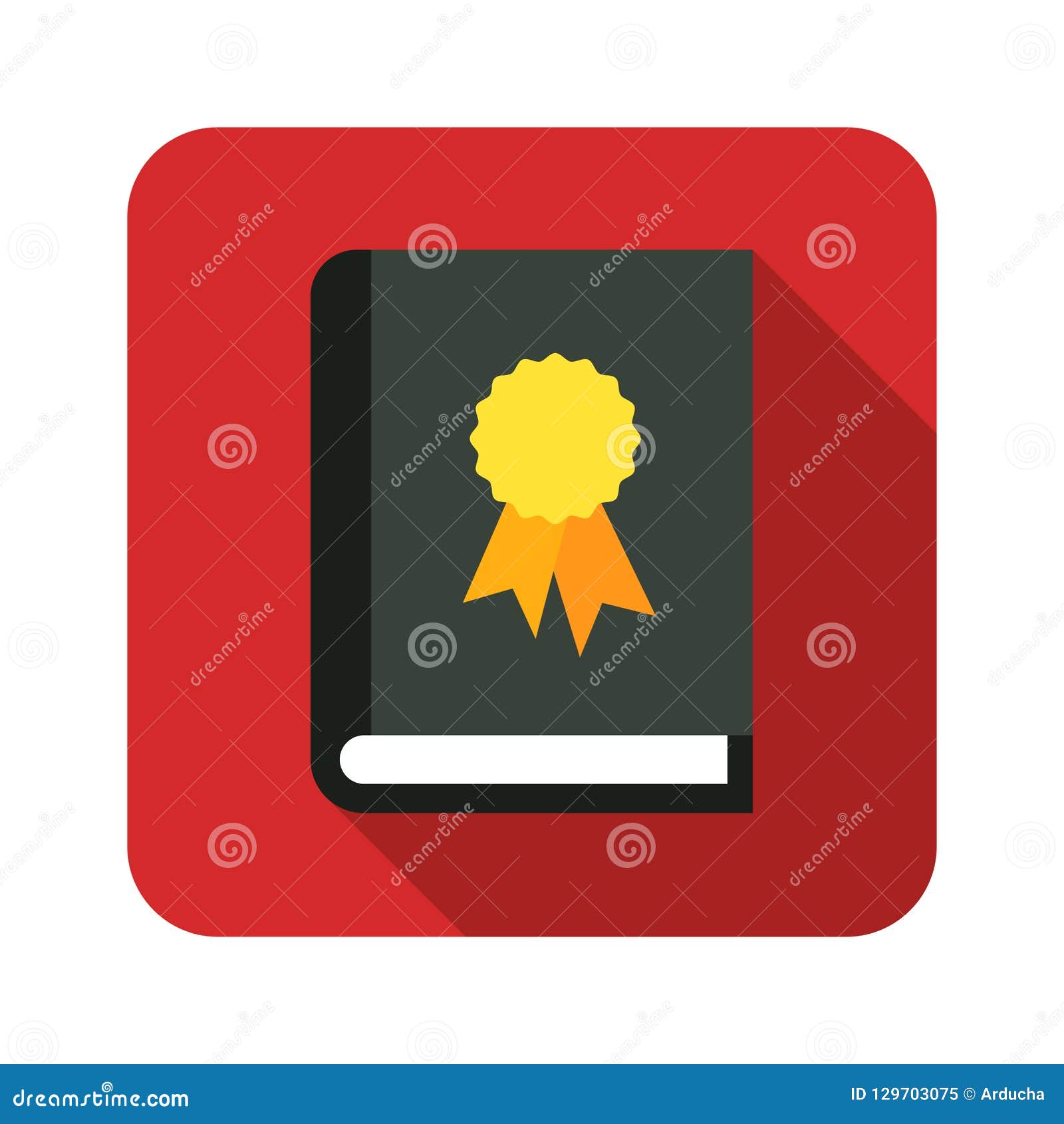 Certificate book stock vector. Illustration of book - 129703075