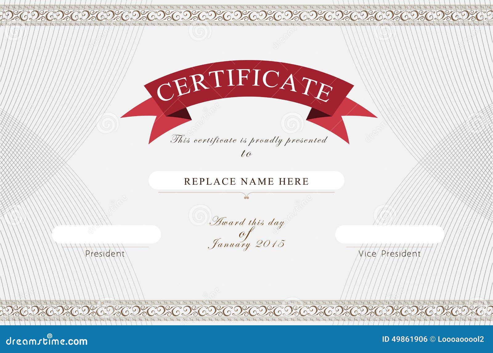 Red Award Certificate Border