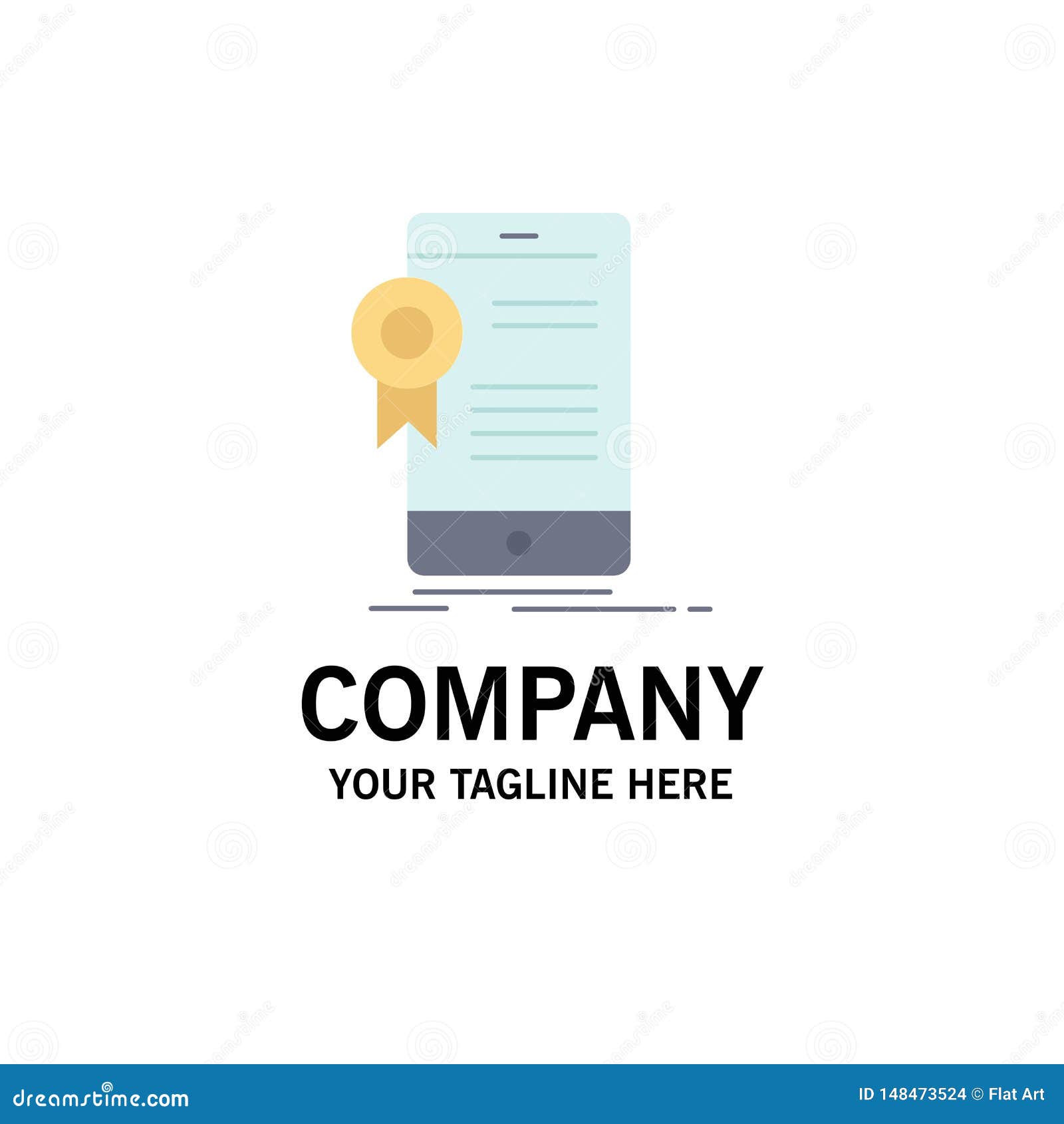 Certificate, Certification, App, Application, Approval Flat Color Icon ...