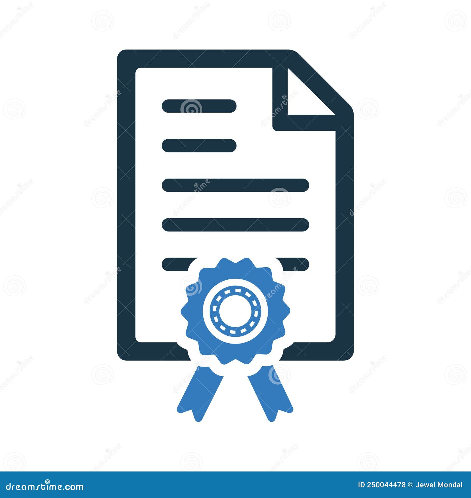 Certificate, Certification, Degree Icon. Simple Flat Design Concept ...