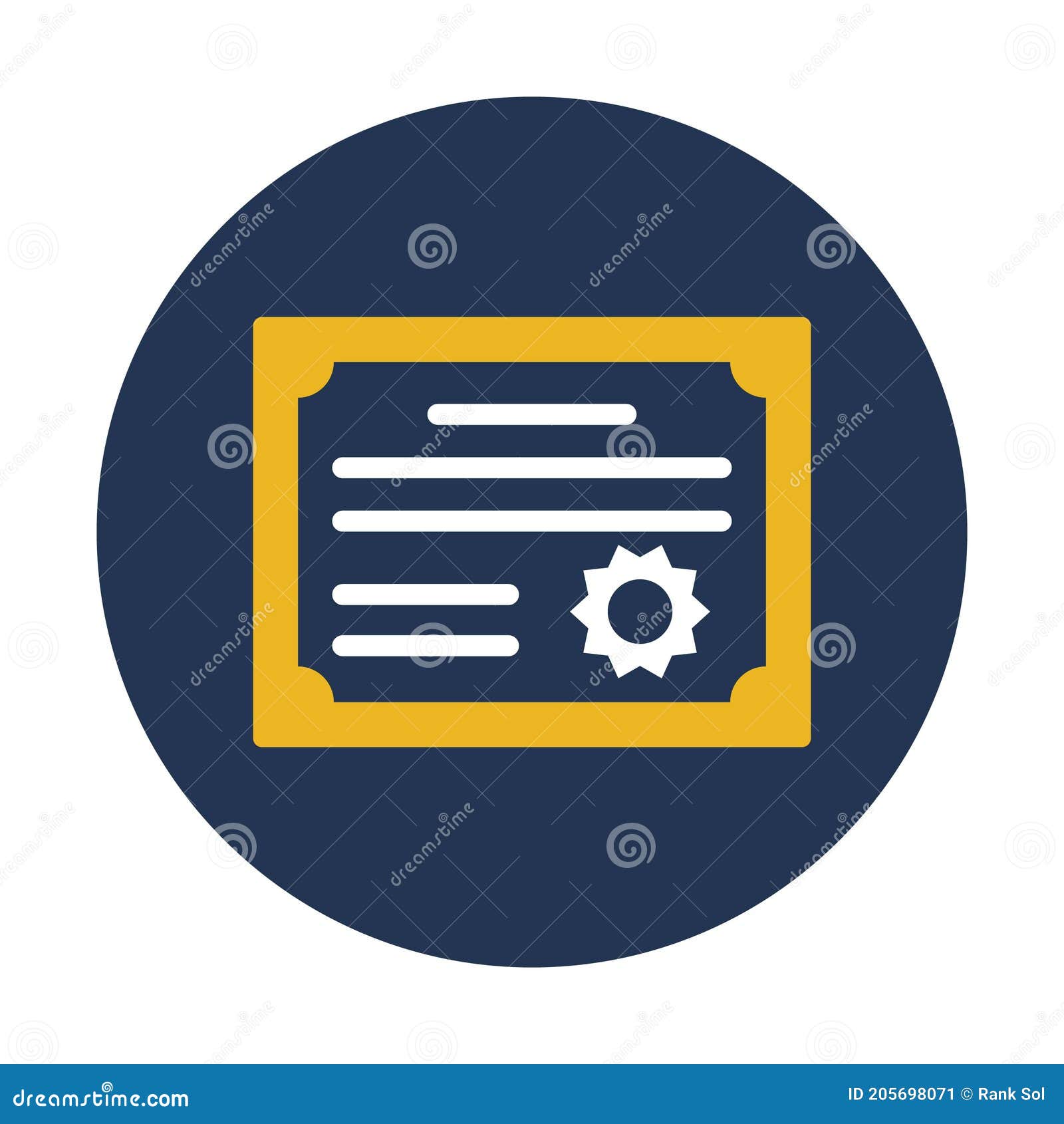 Certificate, Certification Vector Icon Which Can Easily Modify Stock ...