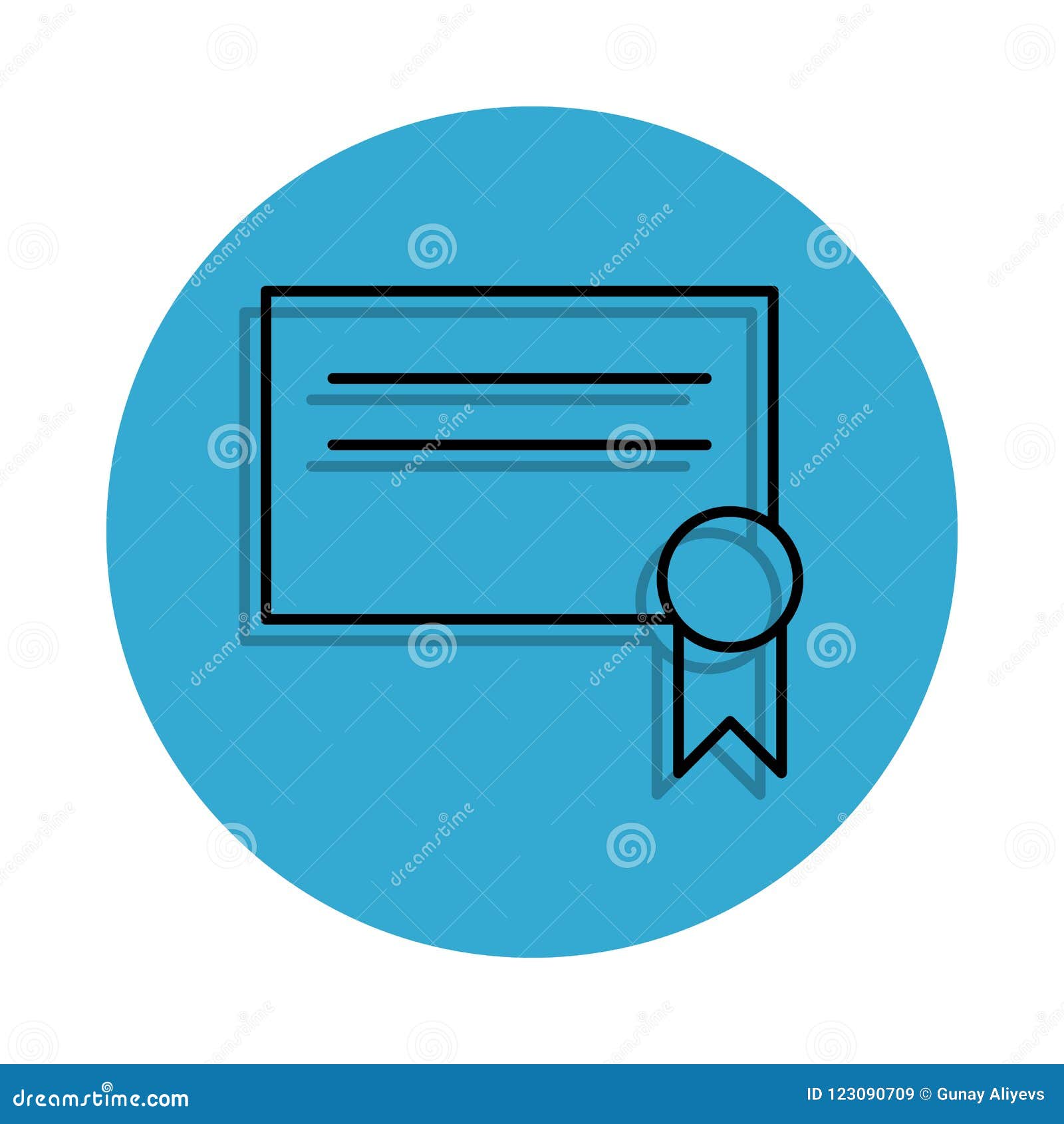 Certificate of Completion Icon. Element of School for Mobile Concept ...