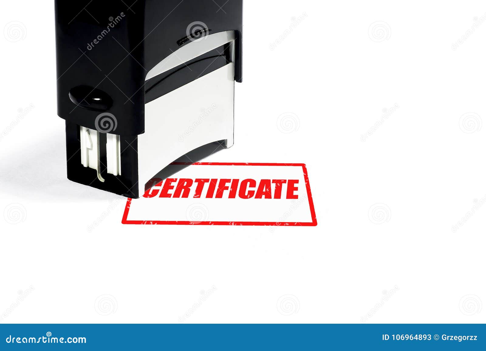 Certificate Concept, Inscription and Rubber Stamp on White Background ...