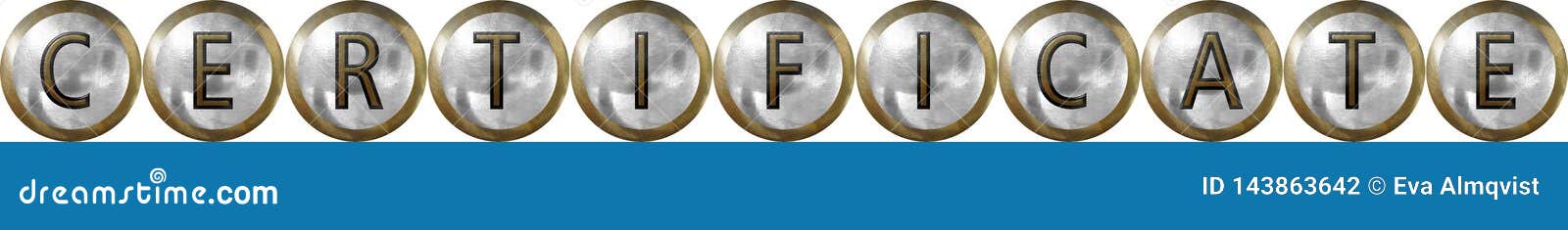 Certificate, Concept With Useful Heading In Metal Design Royalty-Free ...