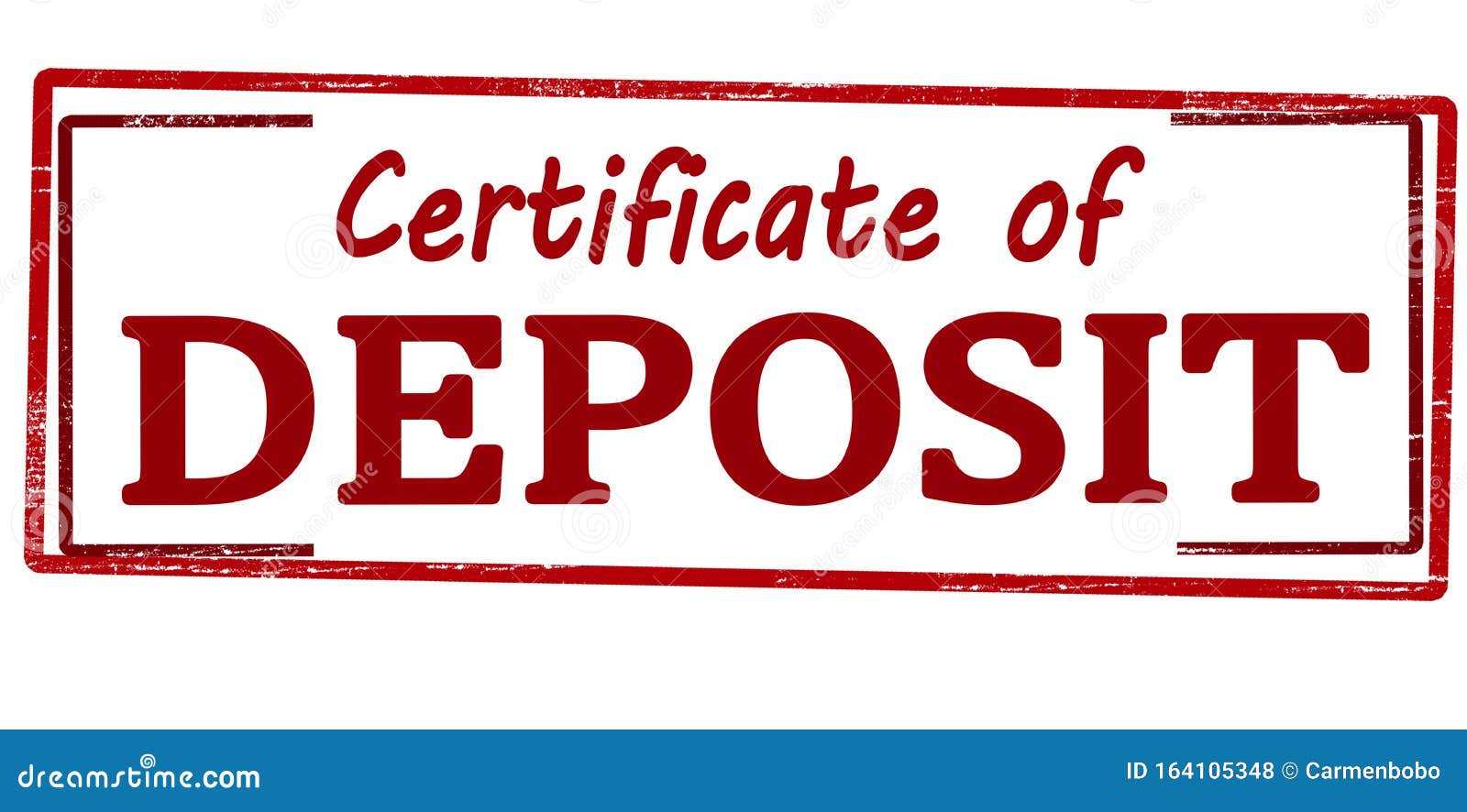 Certificate of Deposit Red Stamp Stock Illustration - Illustration of ...