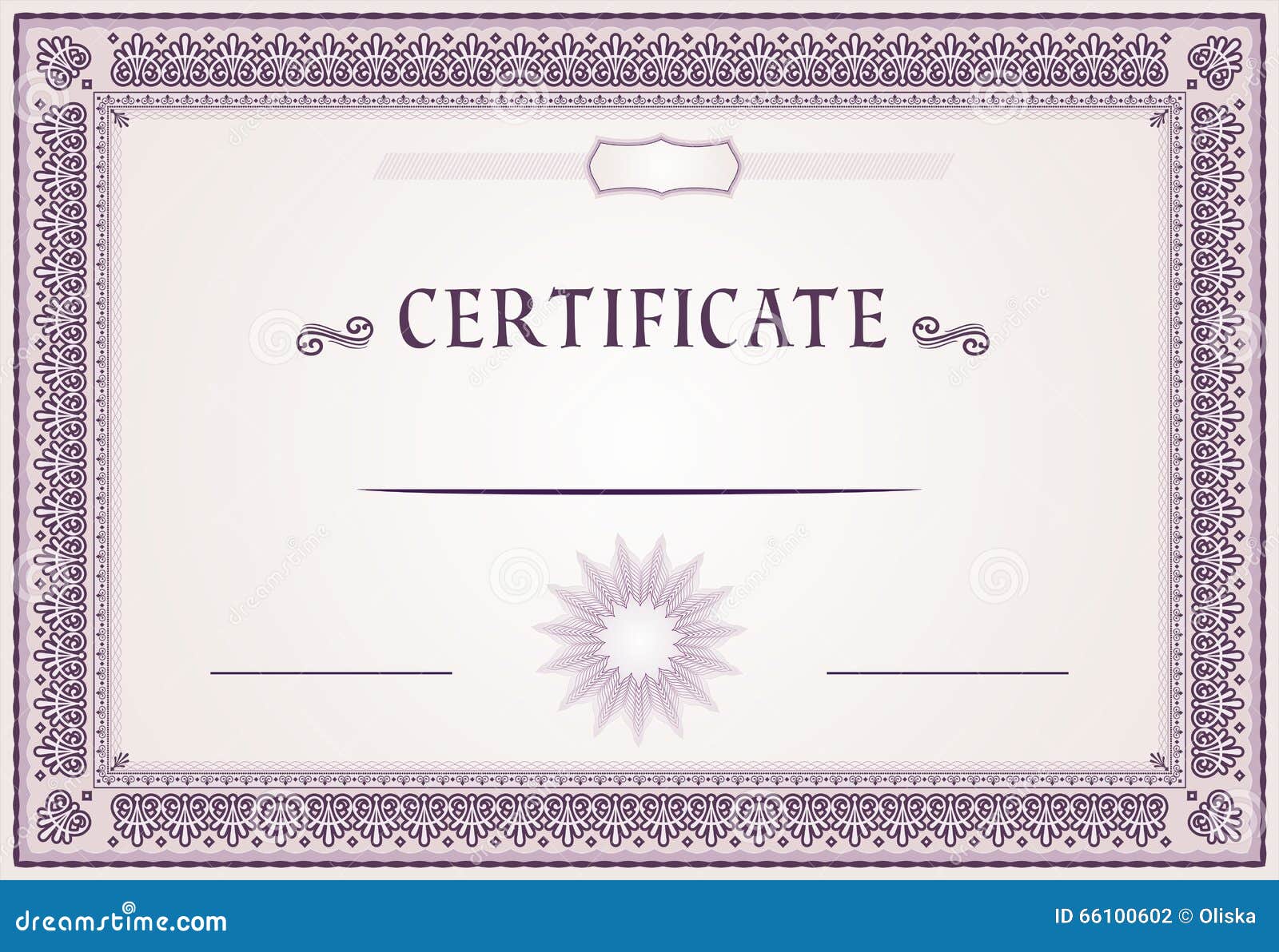 Certificate design stock vector. Illustration of achievement - 66100602