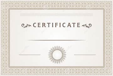 Certificate design stock vector. Illustration of border - 50279012