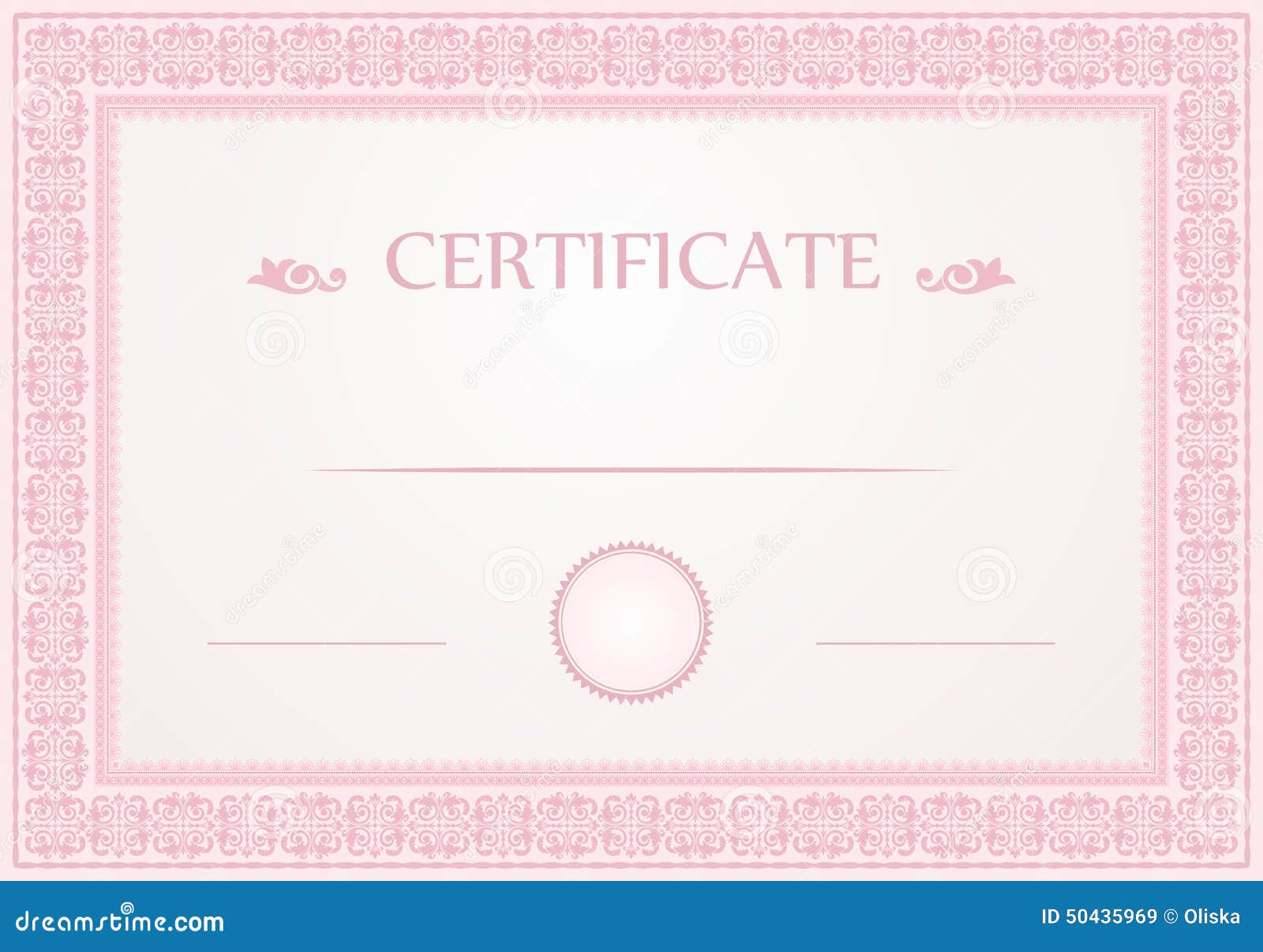 Certificate design stock vector. Illustration of floral - 50435969