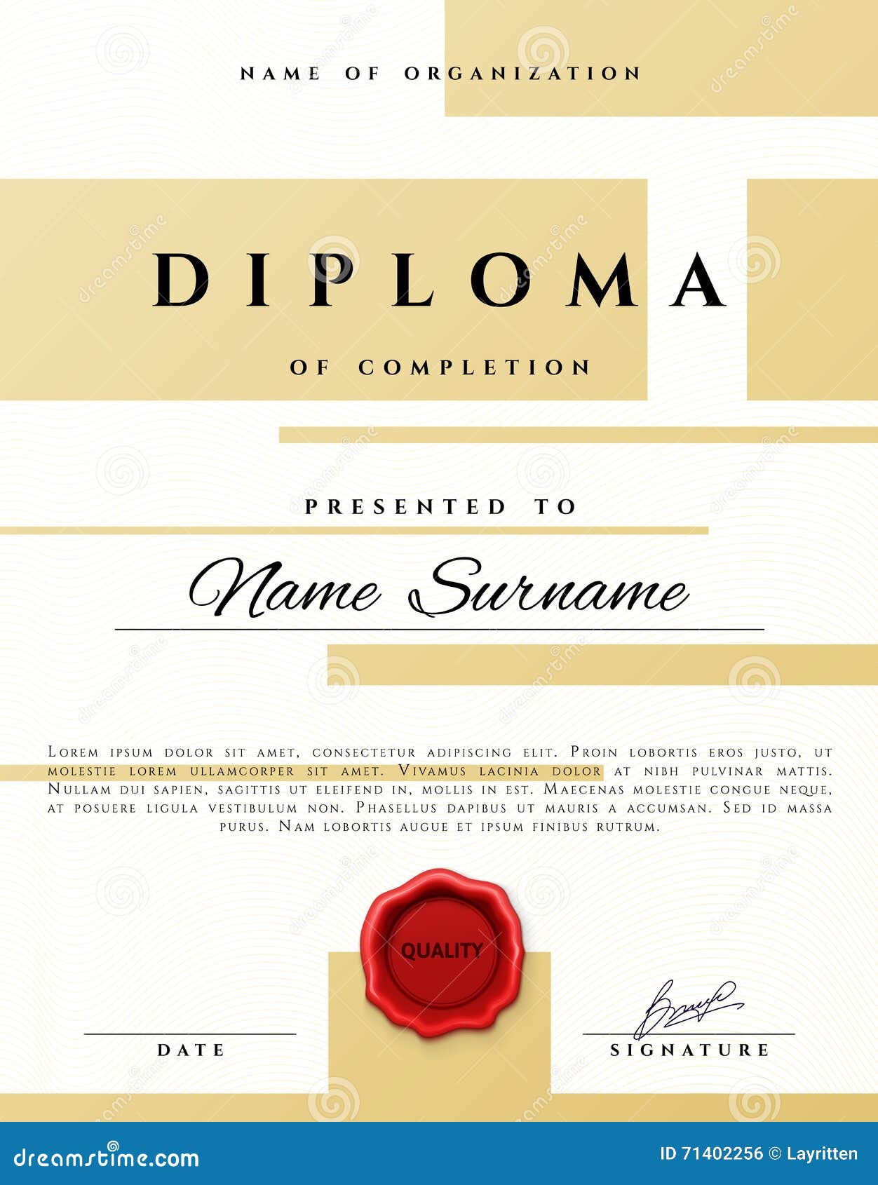 Certificate Design. Premium Present Certificate. Stock Vector ...